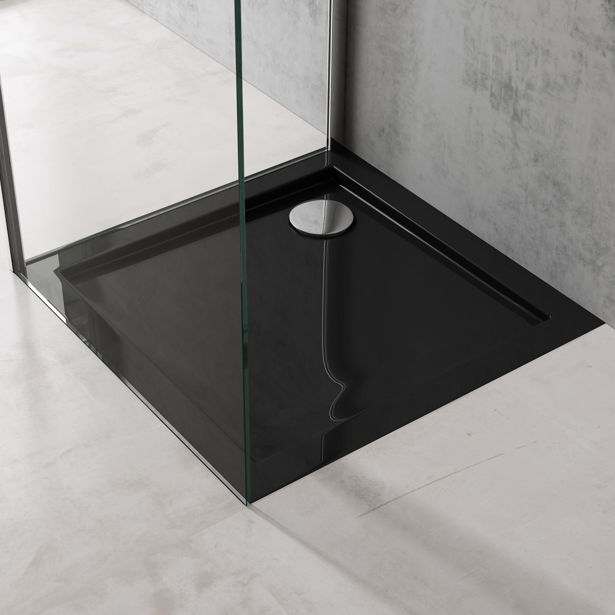 Doporro Receveur de Douche Antiglisse Bac à Douche Carré Extraplat ...