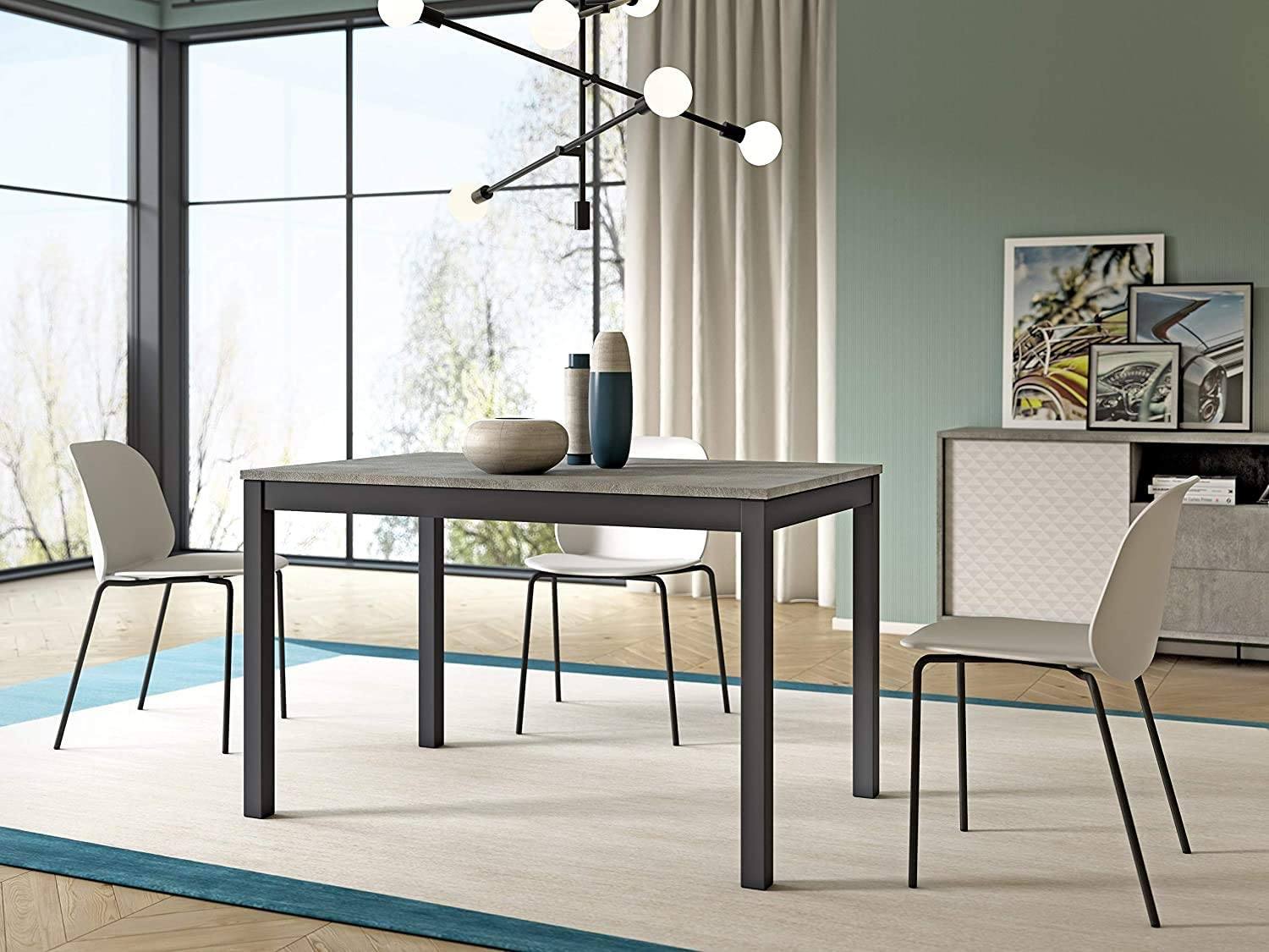 Table extensible , 100% Made in Italy, Table extensible avec pieds en ...