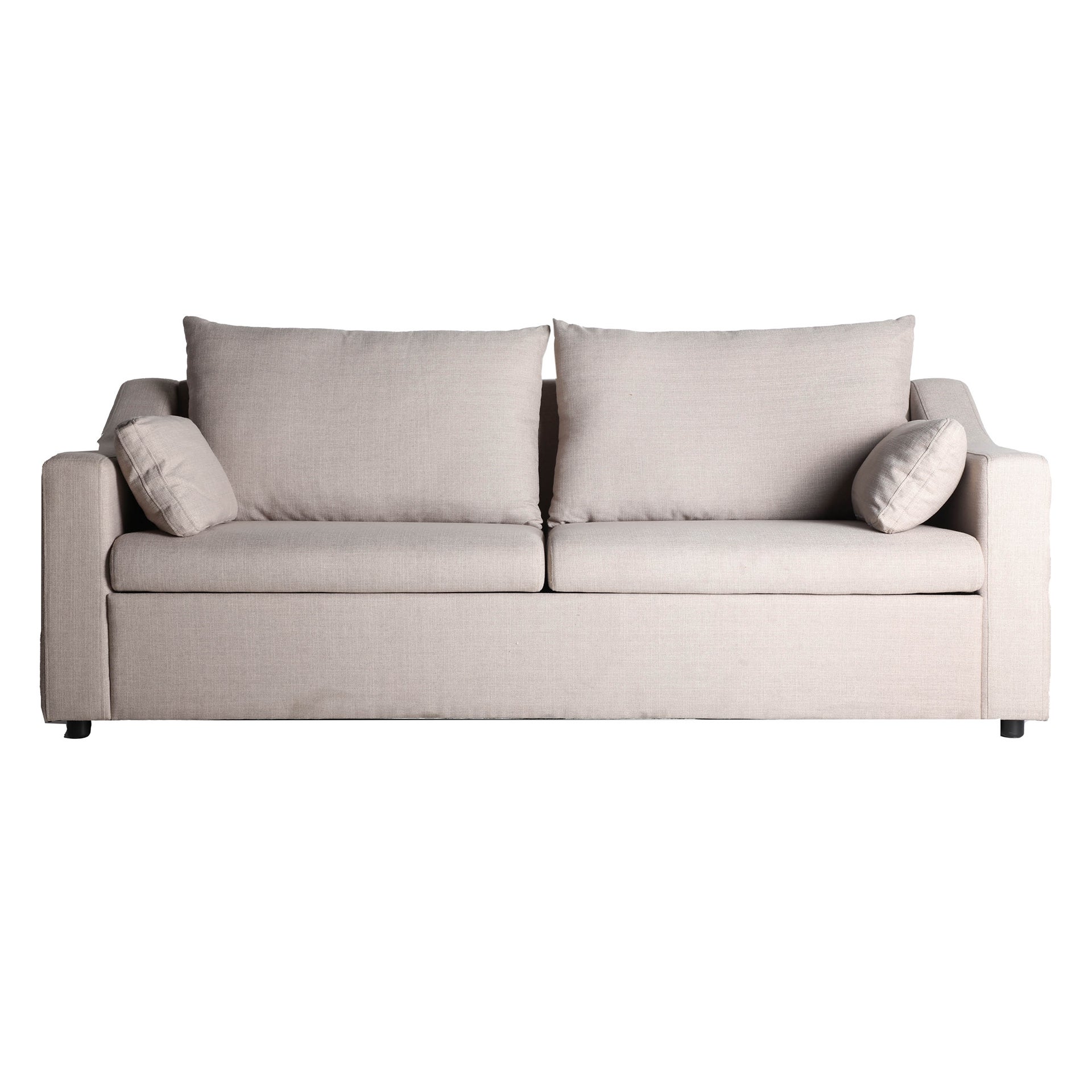 Sofa en lin beige 215x86x89 cm | Leroy Merlin