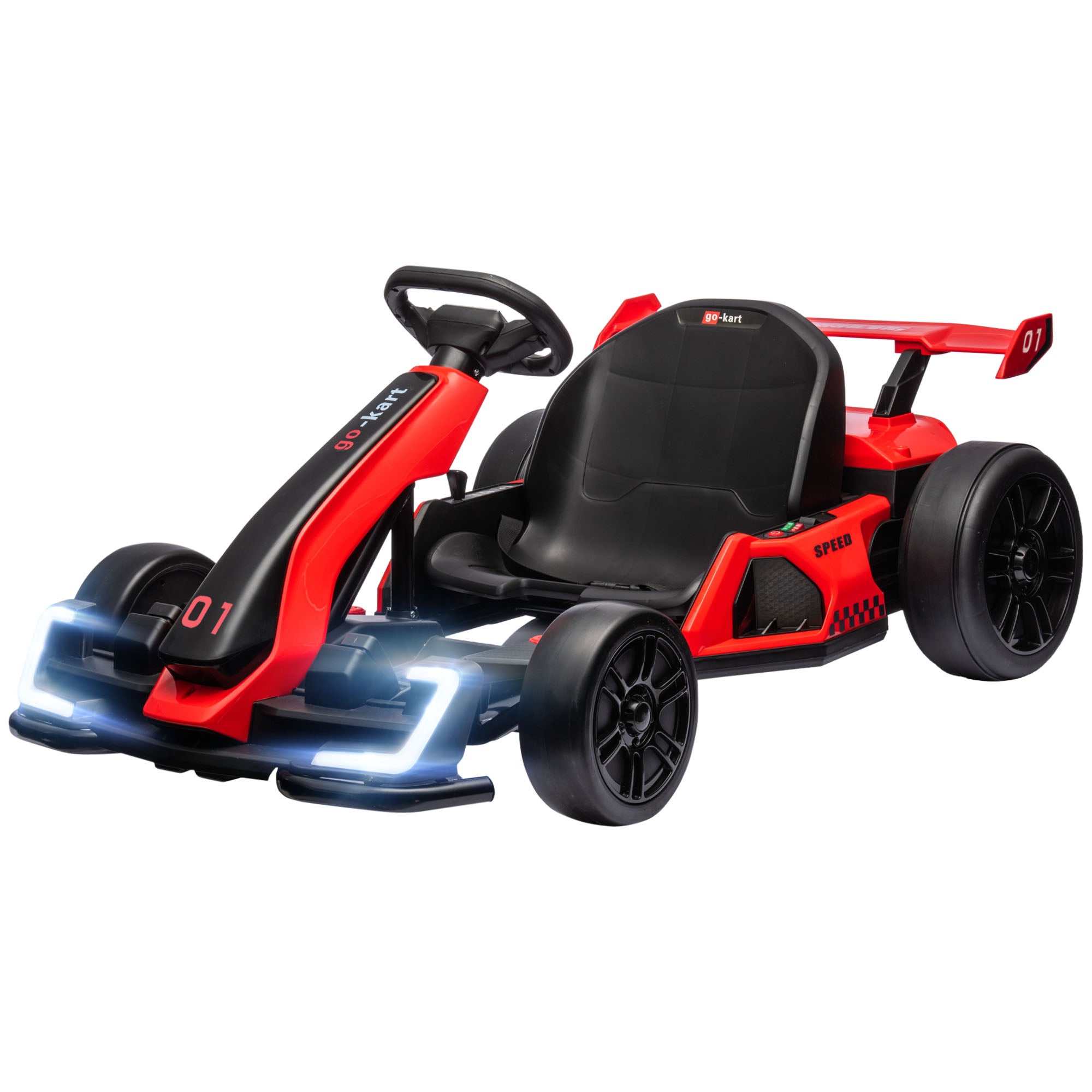 HOMCOM Go Kart Elettrico per Bambini 6-12 Anni 24V 12km/h con ...