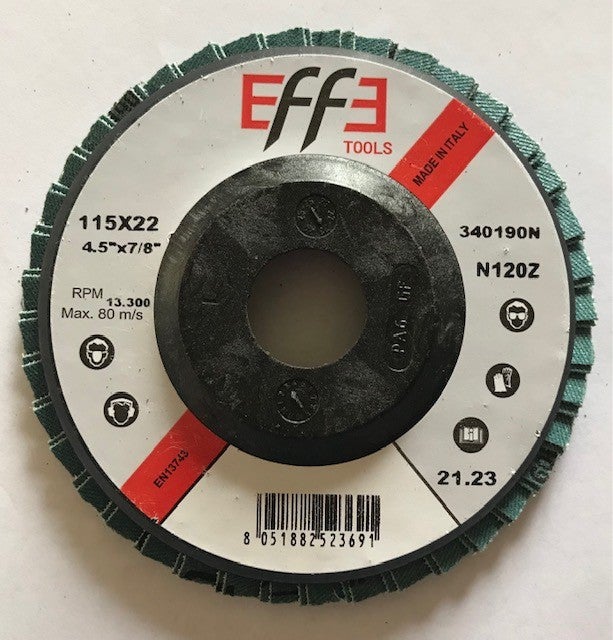 DISCO LAMINAS RADIAL EFFE ALUMINIO MM 115X22.2 GRANO 100 | Leroy Merlin