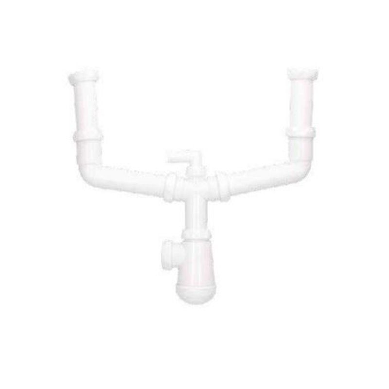 CGC 404035007 | Double siphon pour évier sans vannes | Leroy Merlin