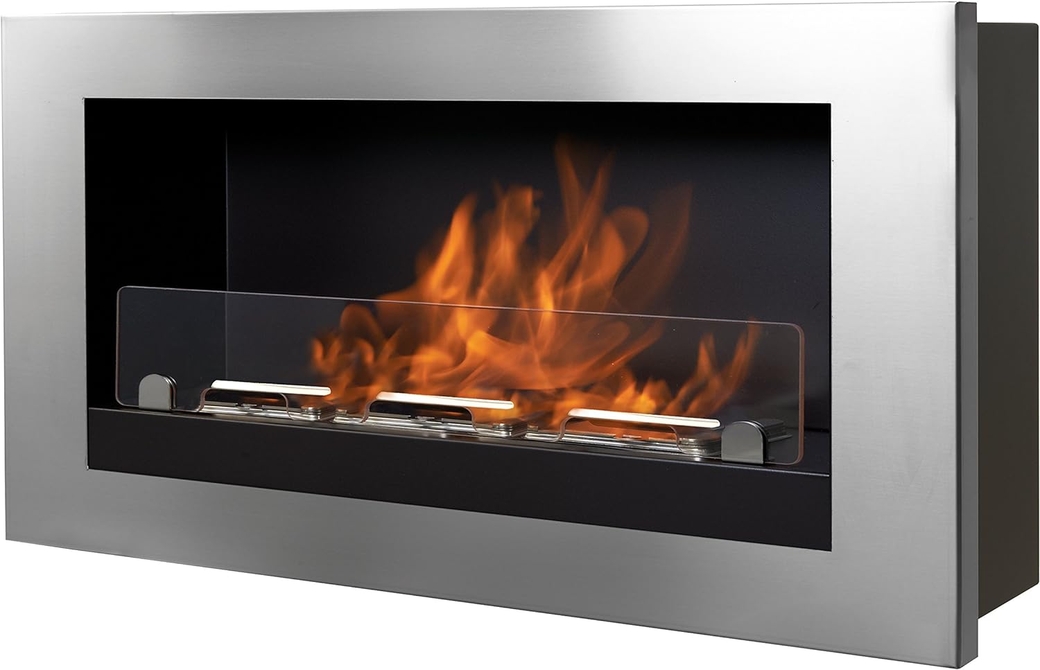 CHEMINÉE RUBY BIO MODÈLE VERONA ACIER Système TecnoAir | Leroy Merlin