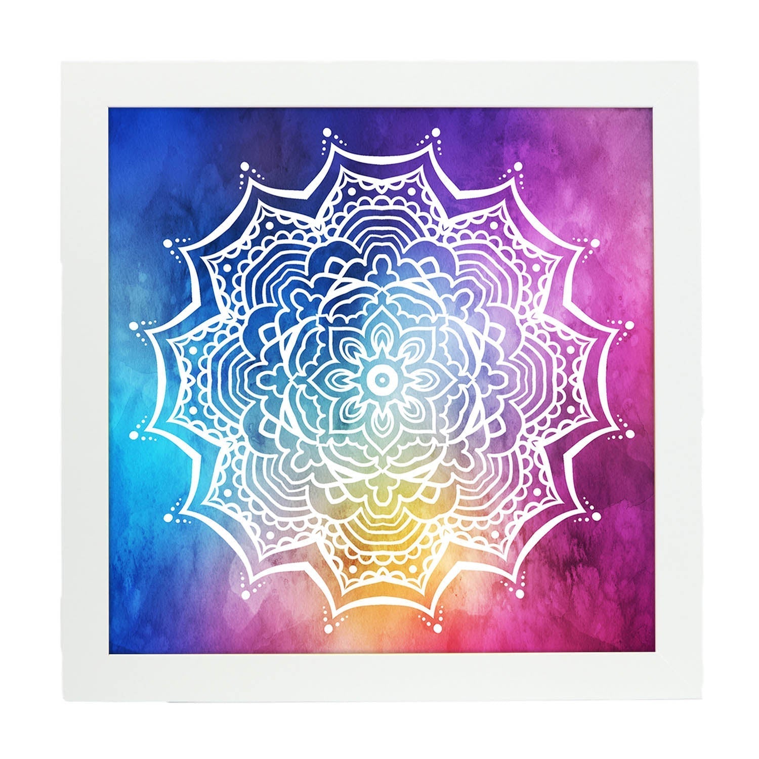 Quadrato Con Disegni Mandala. Mandala Elettrica, Illustrata Con Mandala ...