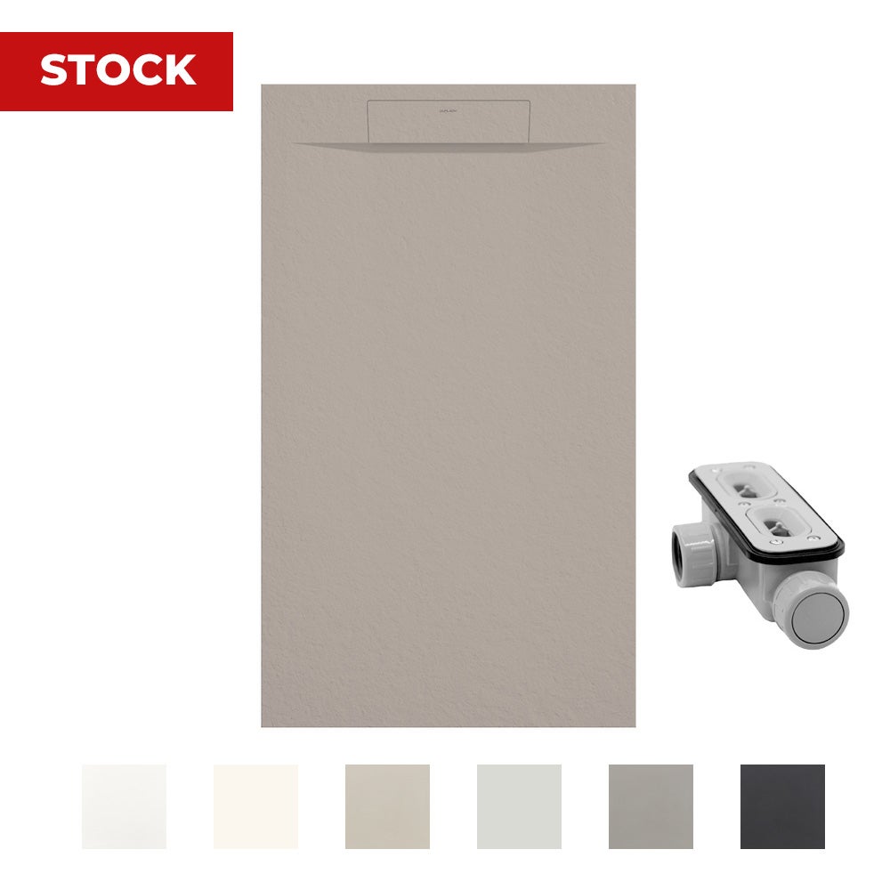 Receveur de Douche en Résine Antidérapant | Bonde Cachée + Grille de ...