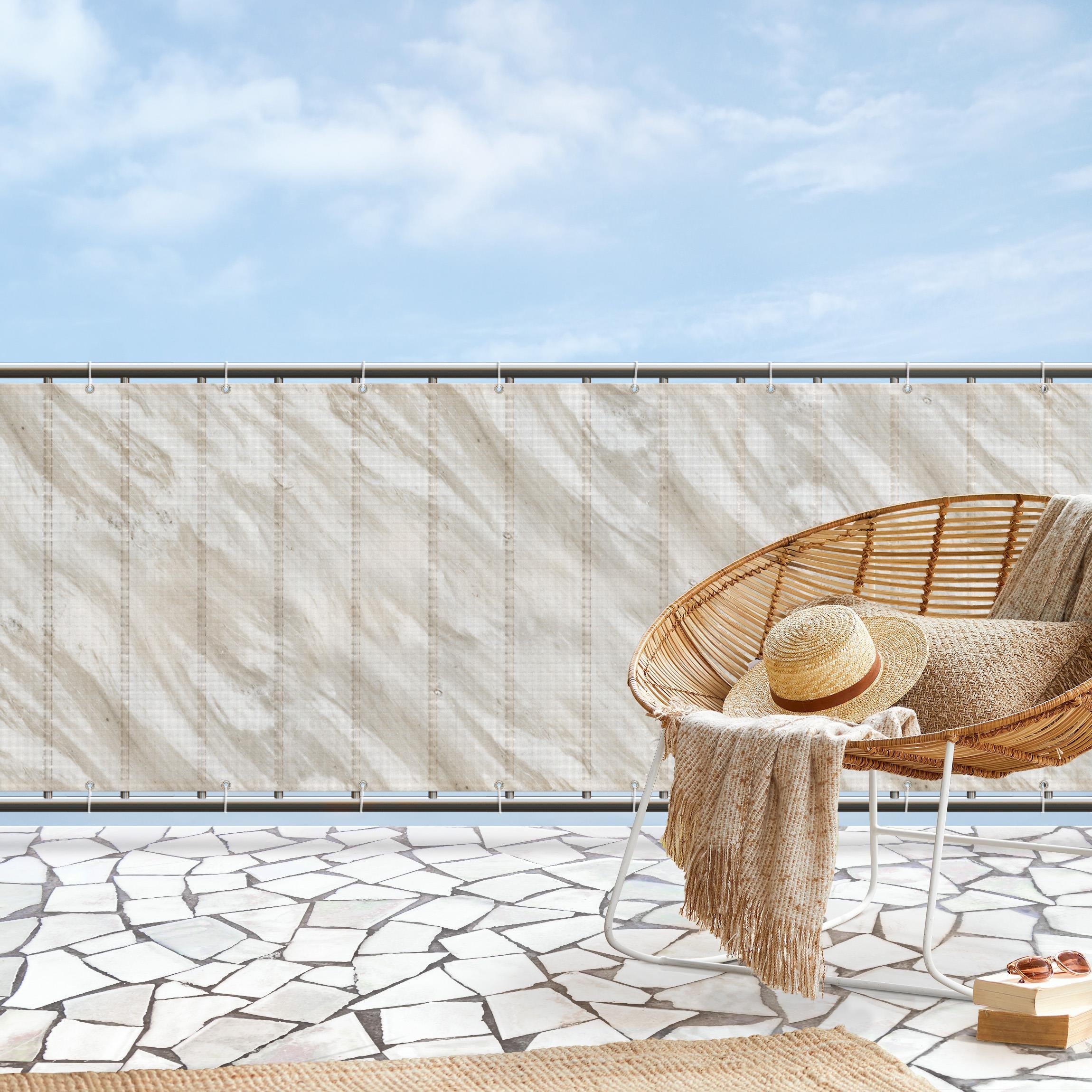 Telo frangivista per balcone - Marmo palissandro beige 550 x 100 cm ...