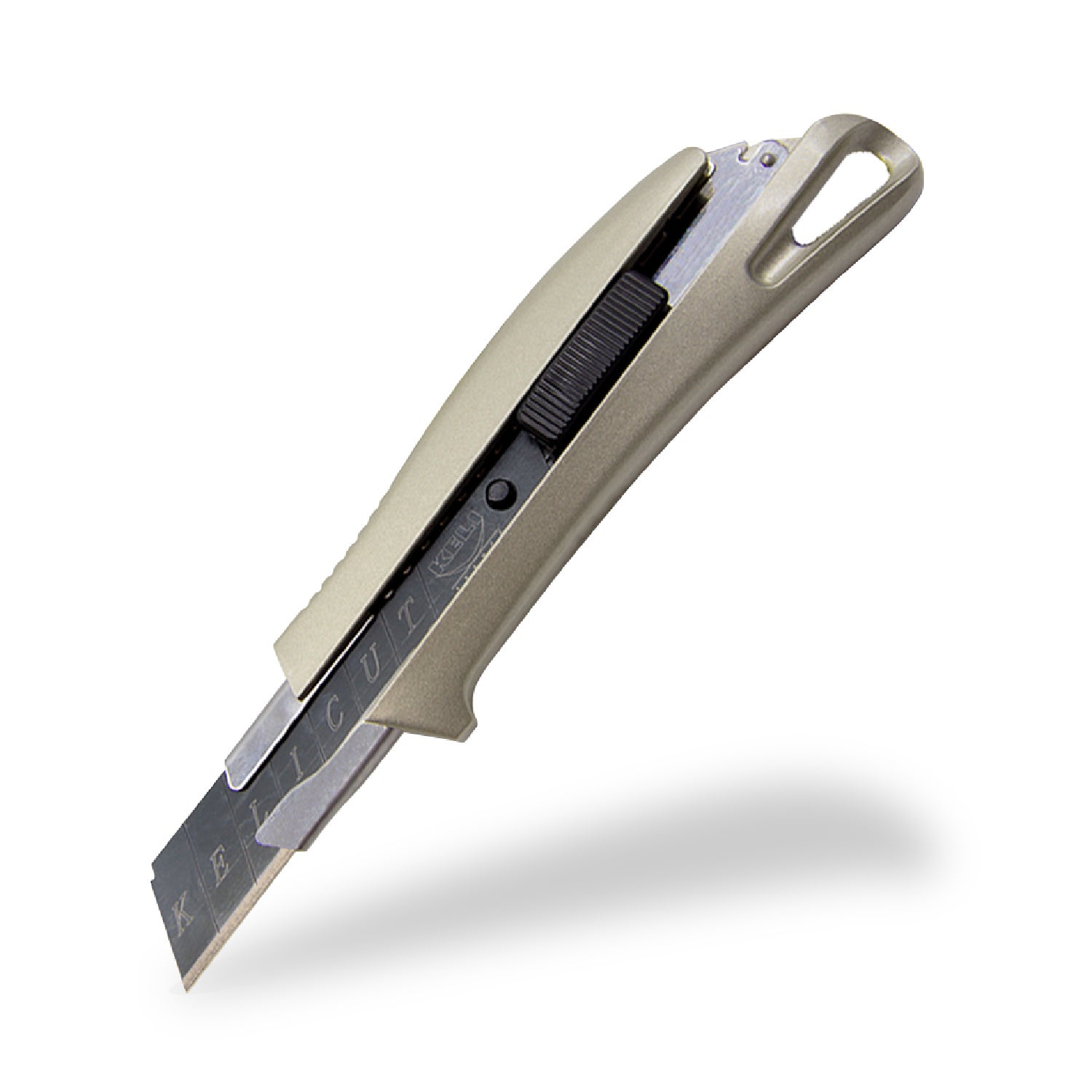 Cutter 18mm Aluminium Doré avec lames Black Blade SK2 - Durée de vie 3 ...