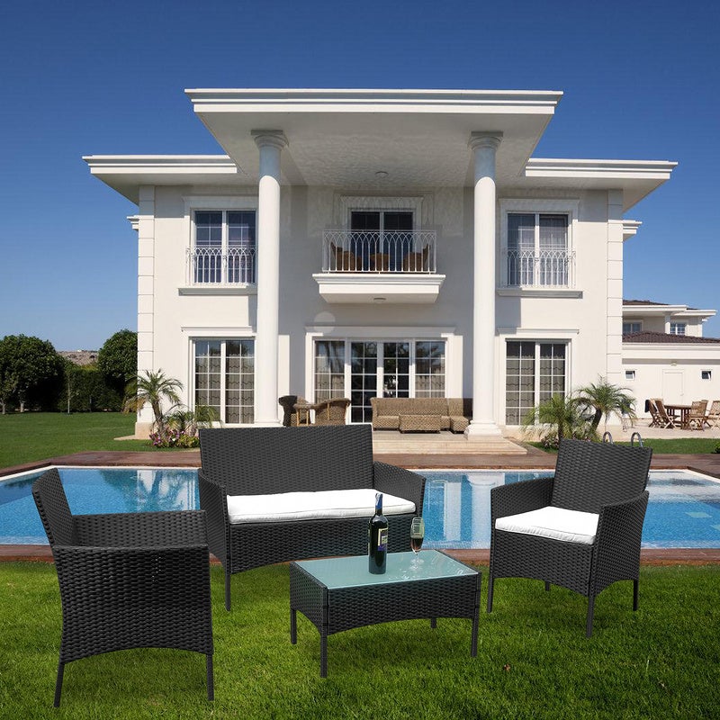 Ensemble de jardin terrasse ensemble de salon salon en poly rotin ...