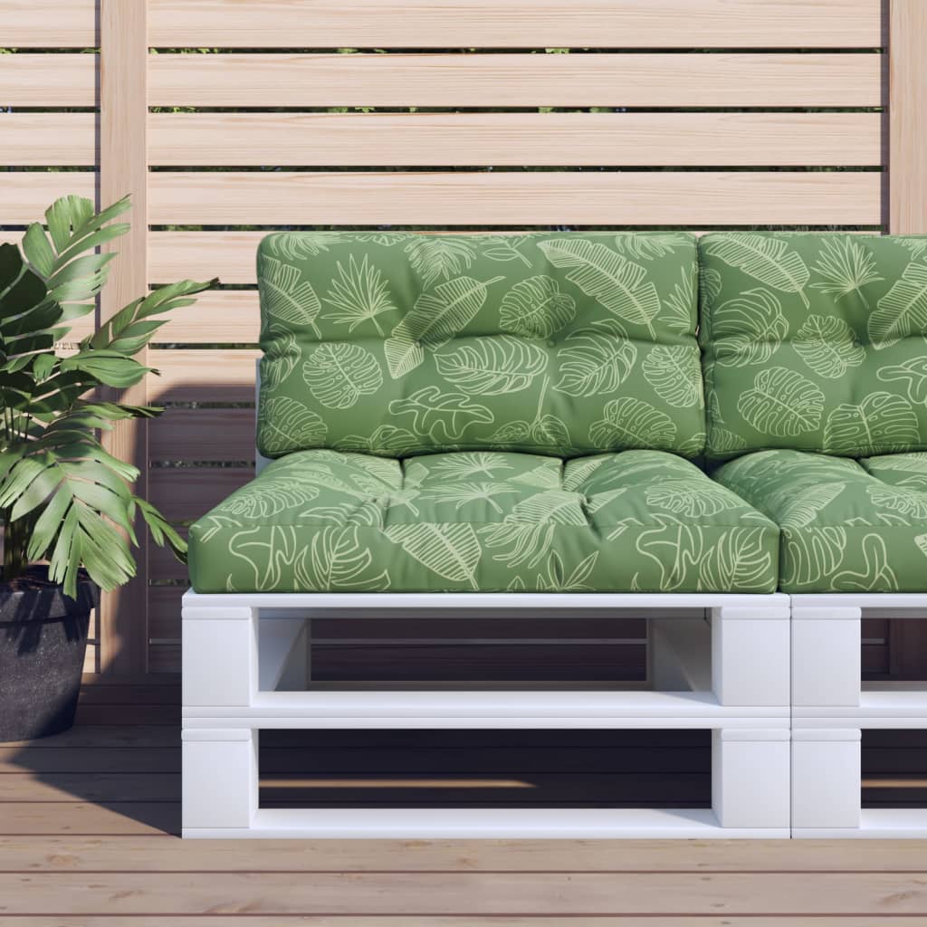 VidaXL Cuscini per Pallet 2 pz Motivo a Foglie Tessuto | Leroy Merlin