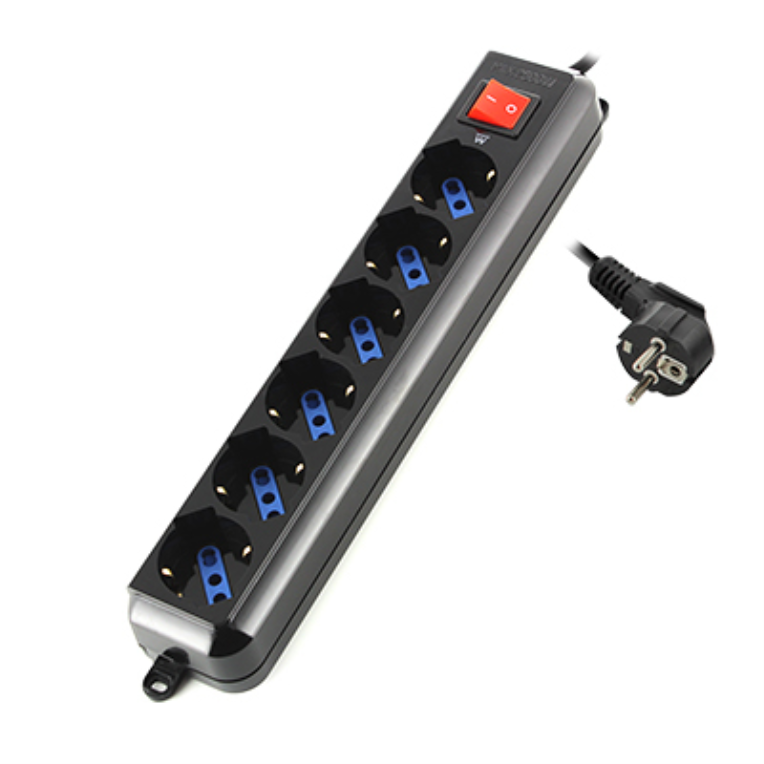 REGLETA EWENT 1.5M 6 SALIDAS AC NEGRO | Leroy Merlin