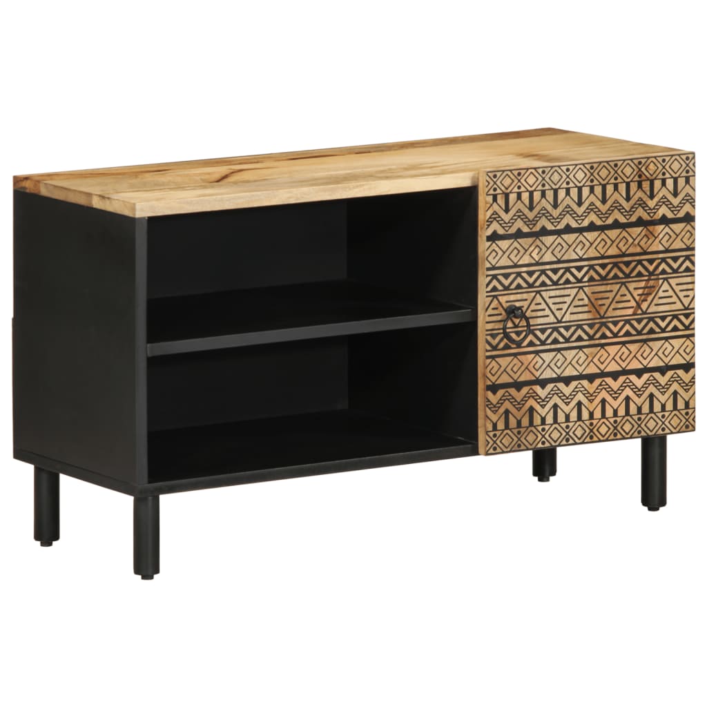 Meuble TV | Banc TV Moderne | Meuble de Rangement noir 80x33 | 5x46 cm ...