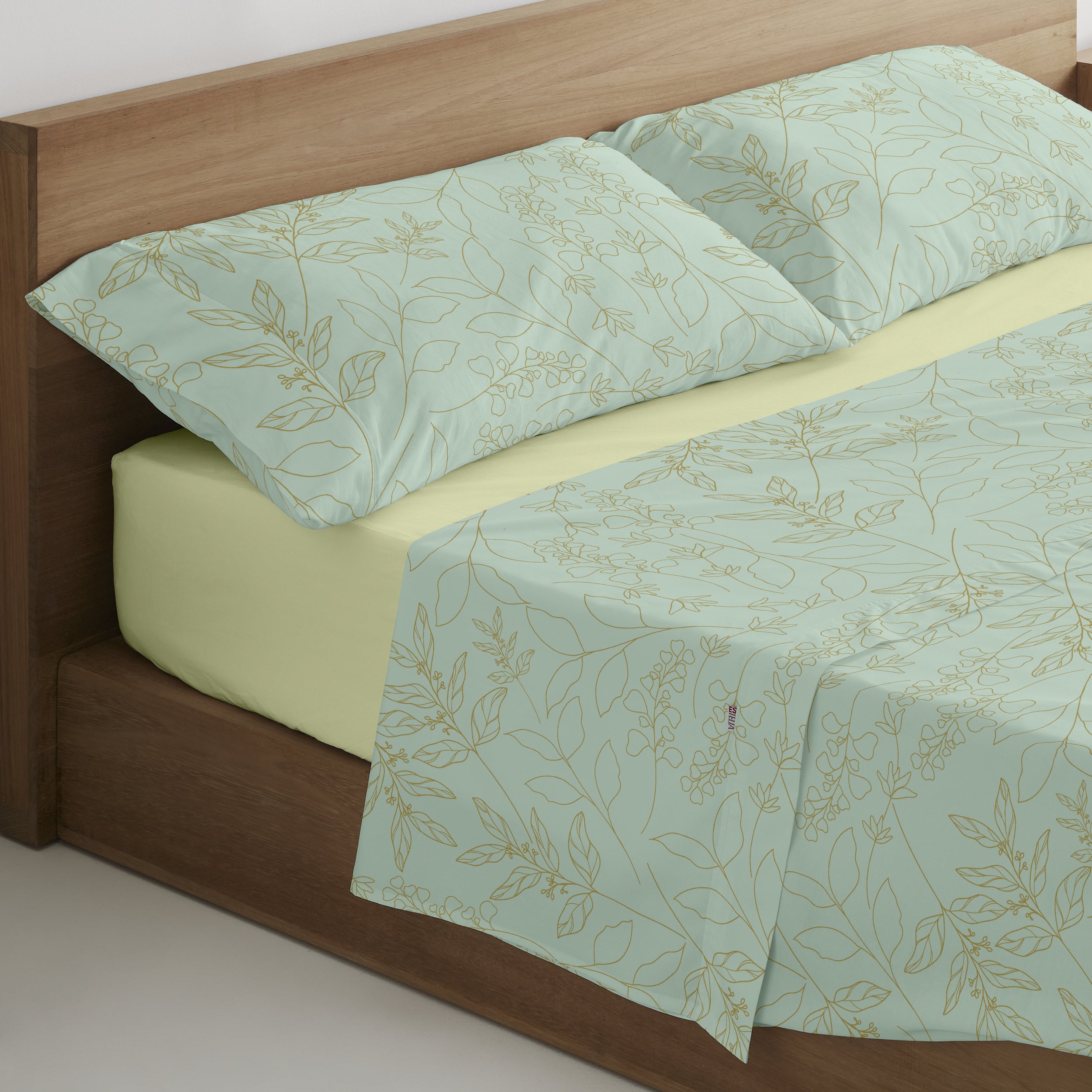 Ensemble de draps bleu Circé. Lit 150 (2 chambres) | Leroy Merlin