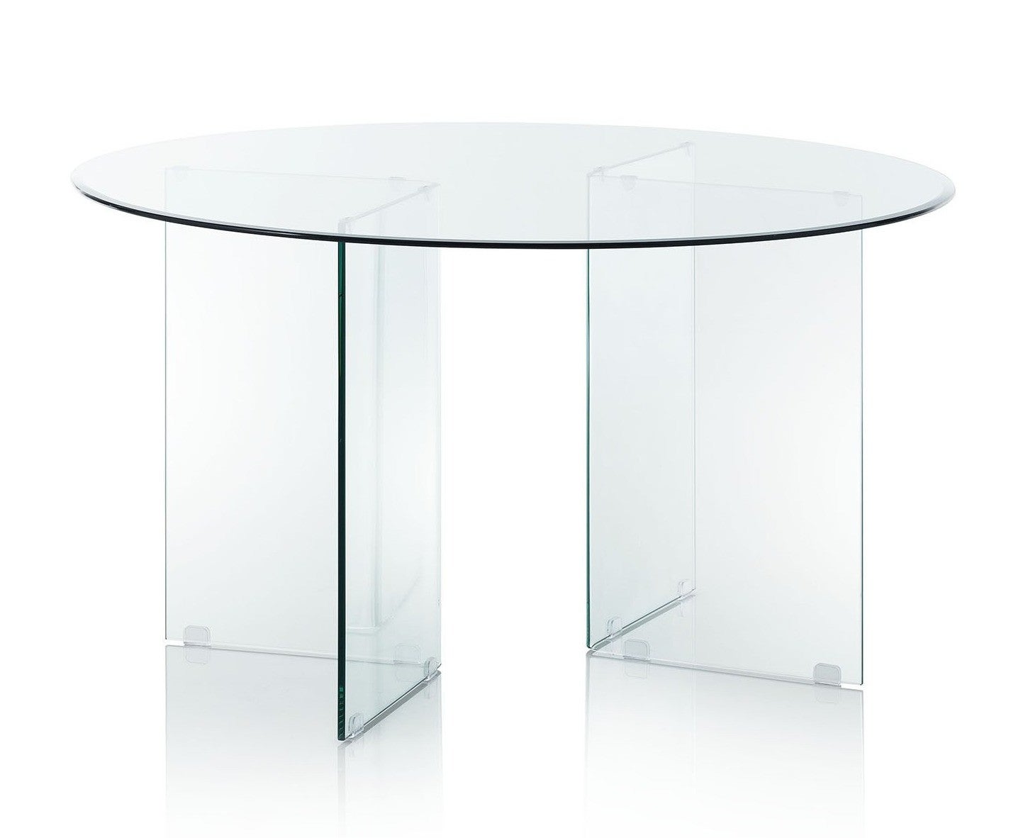 Table ronde verre trempé transparent Zany D 137cm | Leroy Merlin