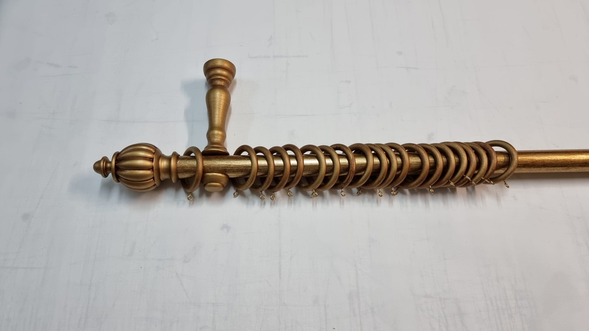 Tringle à rideau en bois de haute qualité, diamètre 35 mm couleur or ...