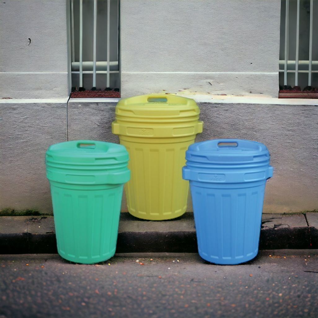 Bidone Coperchio A Vite Lt.70 Blu | Leroy Merlin