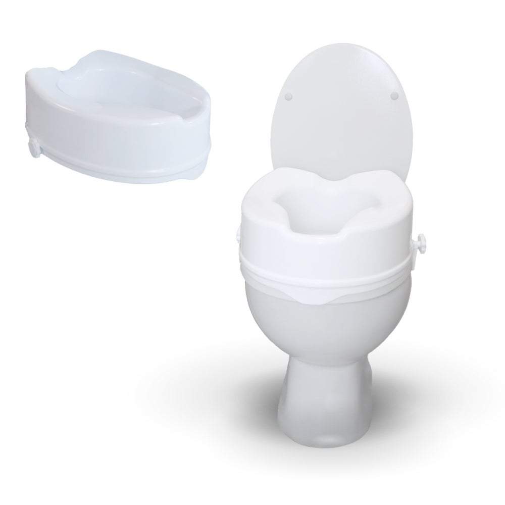 Réhausseur WC sans couvercle 14 cm Mobiclinic Réducteur WC Fixation ...