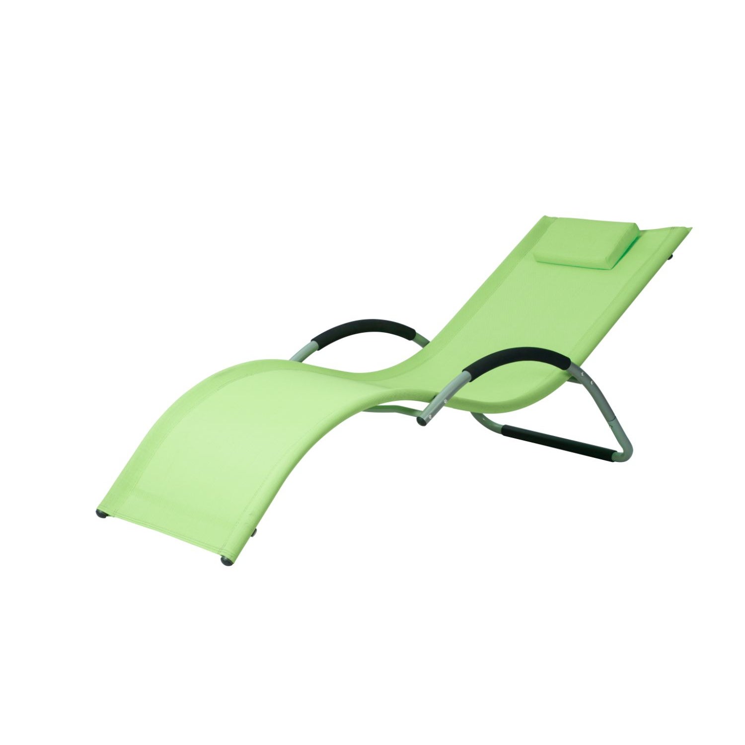 Transat aluminium et toile PVC vert ANTIBES | Leroy Merlin