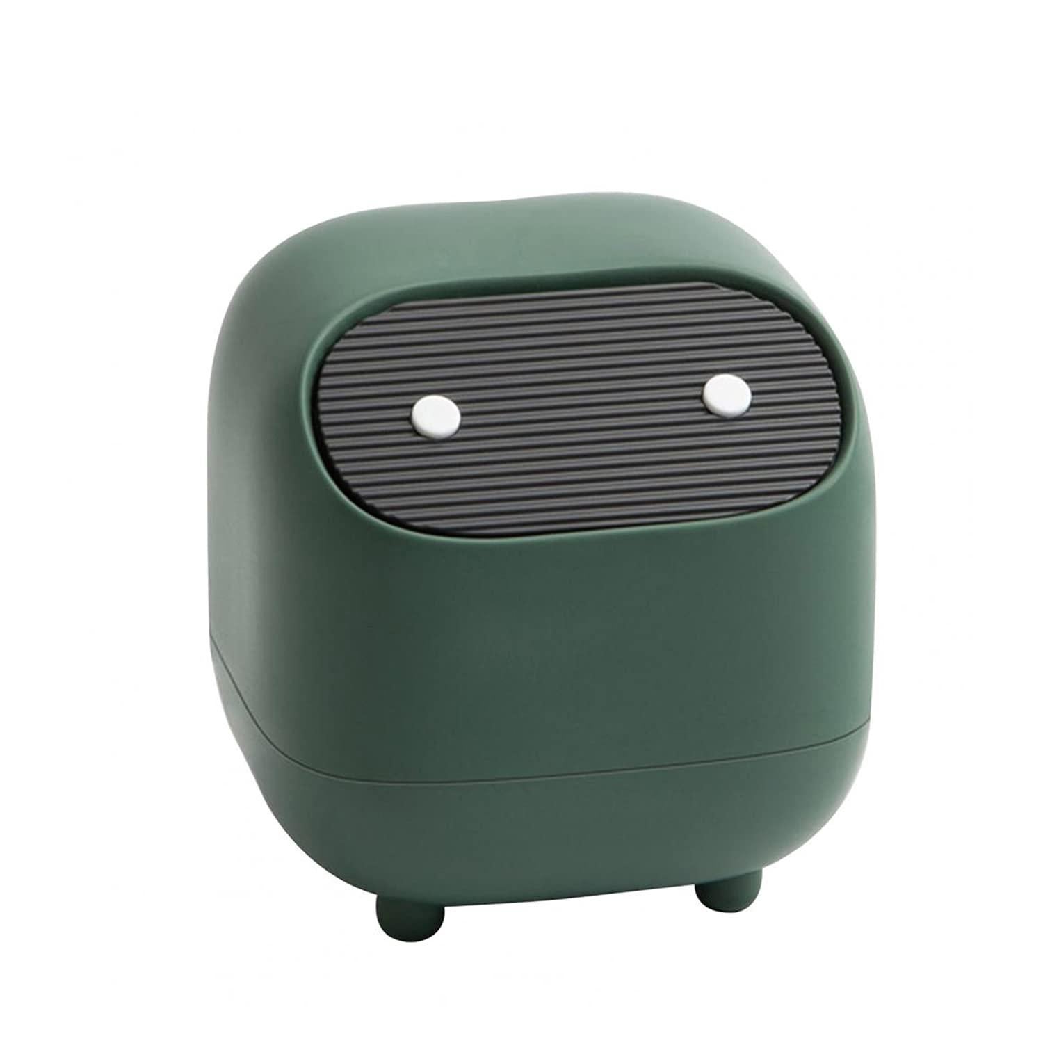 Bureau-prullenbak - Opdrukdeksel - Geurbestendig - Schattig en compact ...