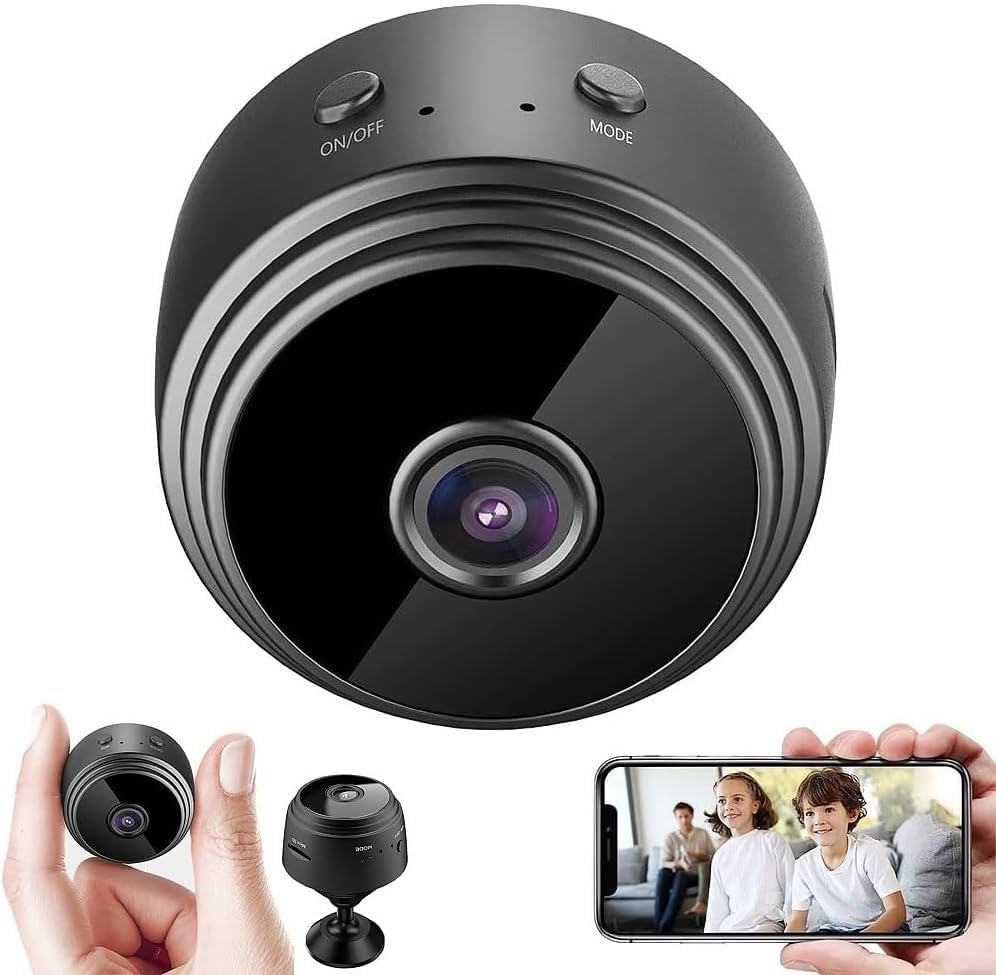 Mini caméra espion Wi-Fi sans fil – Caméra de surveillance cachée pour ...