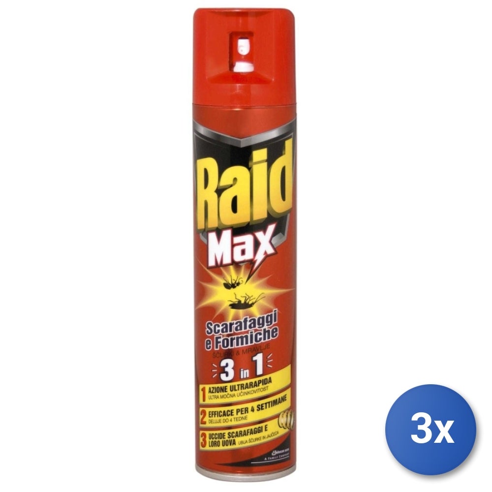 3x Raid Scarafaggi E Formiche 300 Ml. Spray Max | Leroy Merlin