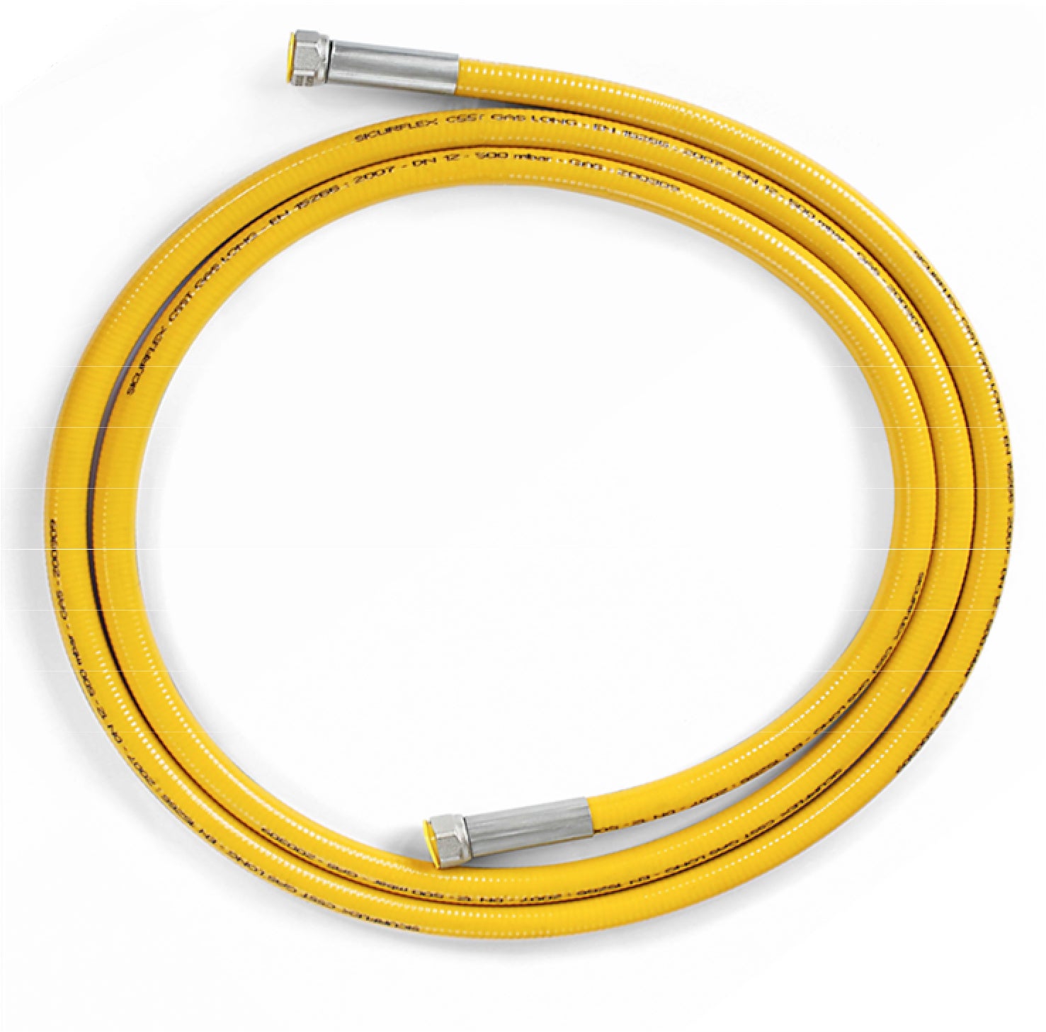 Tuyau Flexible de Gaz Jaune 500 cm avec Raccords F x F | Leroy Merlin