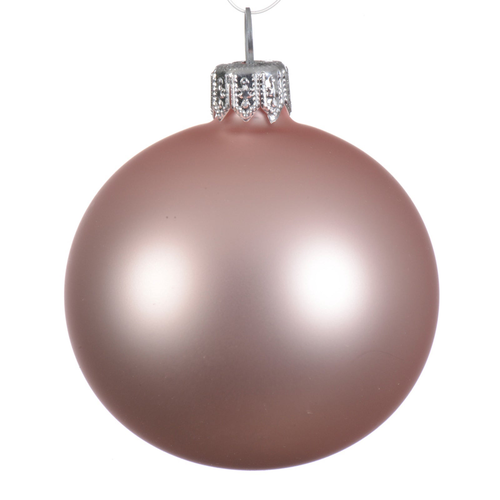 Boules de Noël en verre décoré rose opaque / boules de 6 x 8 cm | Leroy ...