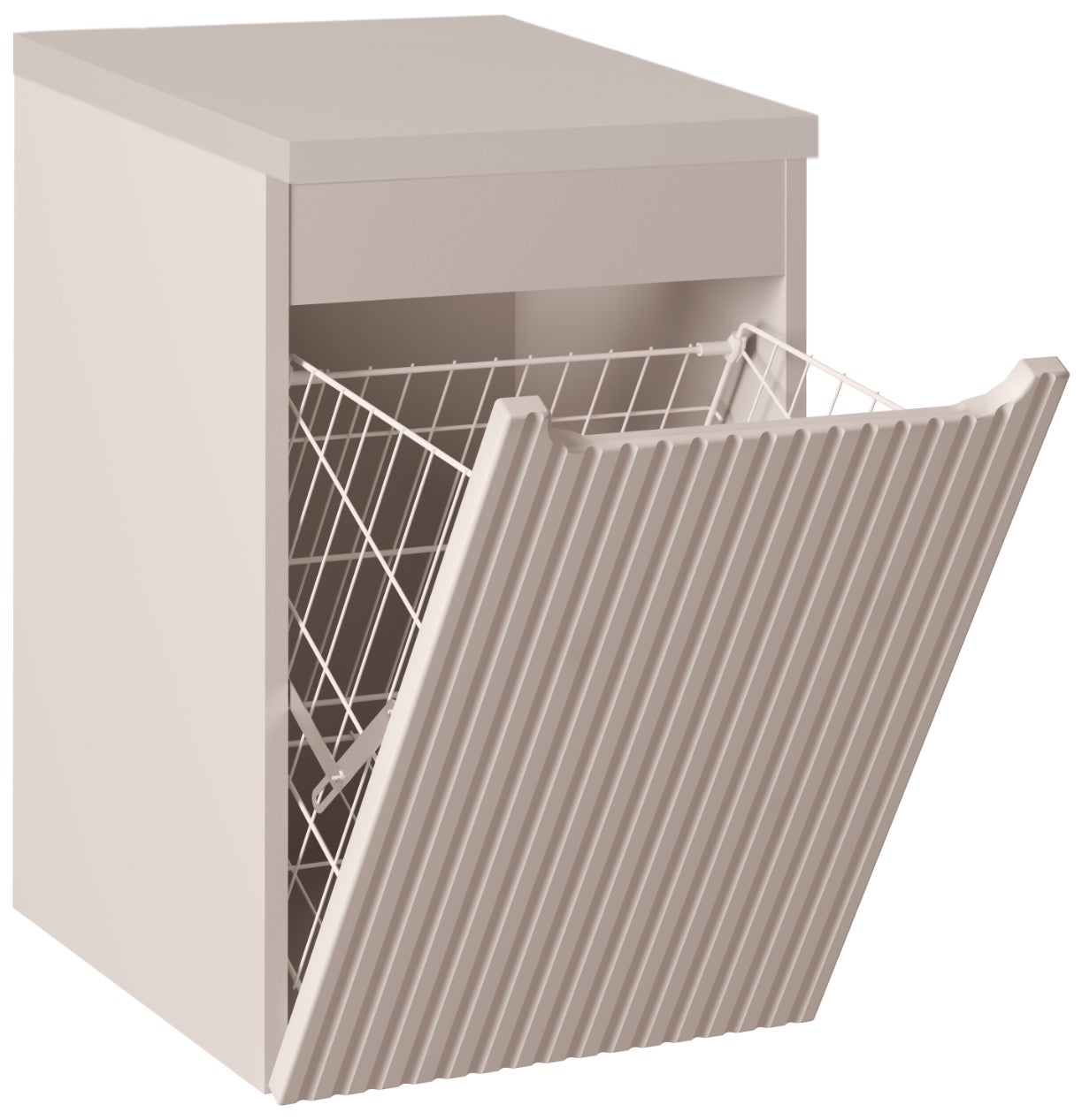 Meuble bas de salle de bain avec panier à linge et plan NOVA CACHEMIRE ...