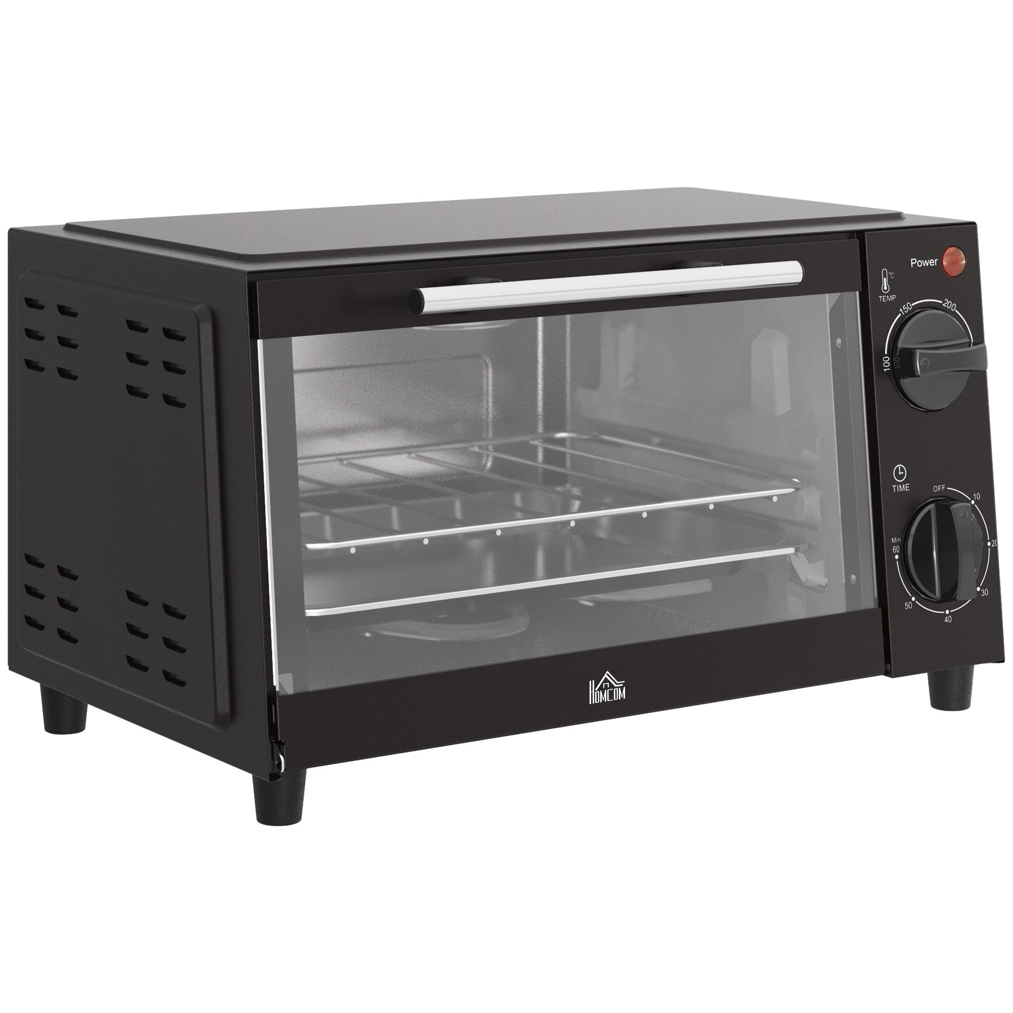 Mini horno de 9L con bandeja de horno, grill, 100°C-230°C, temperatura ...