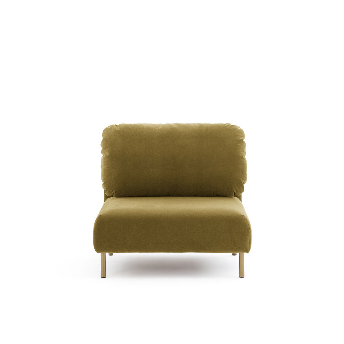 Chauffeuse modulable velours, Agatha - Vert bronze - 1 place | Leroy Merlin