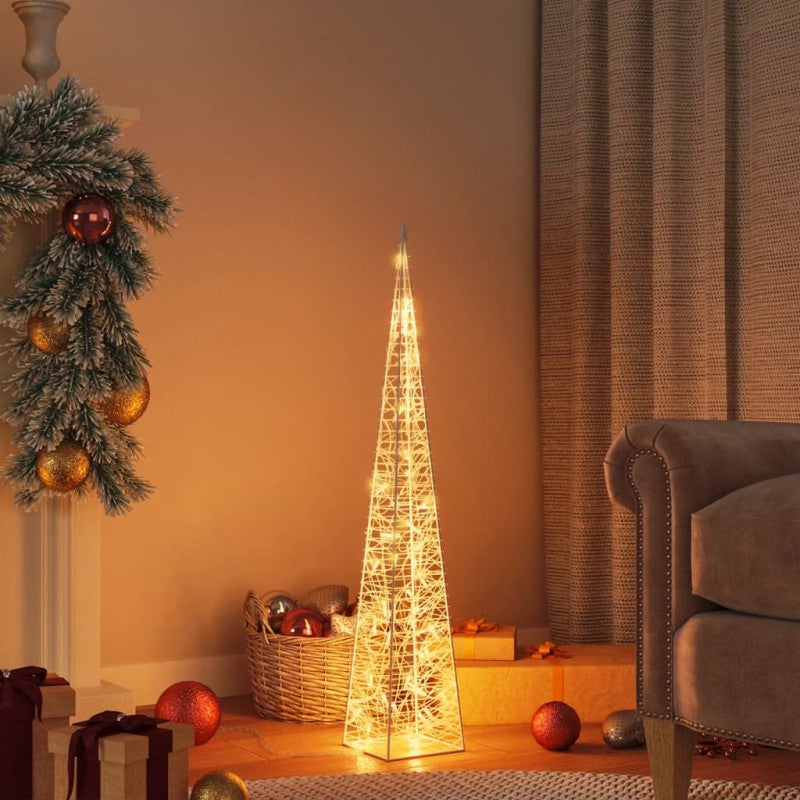 VidaXL Cono di Luce LED Decorativo Acrilico Bianco Caldo 90 cm | Leroy ...