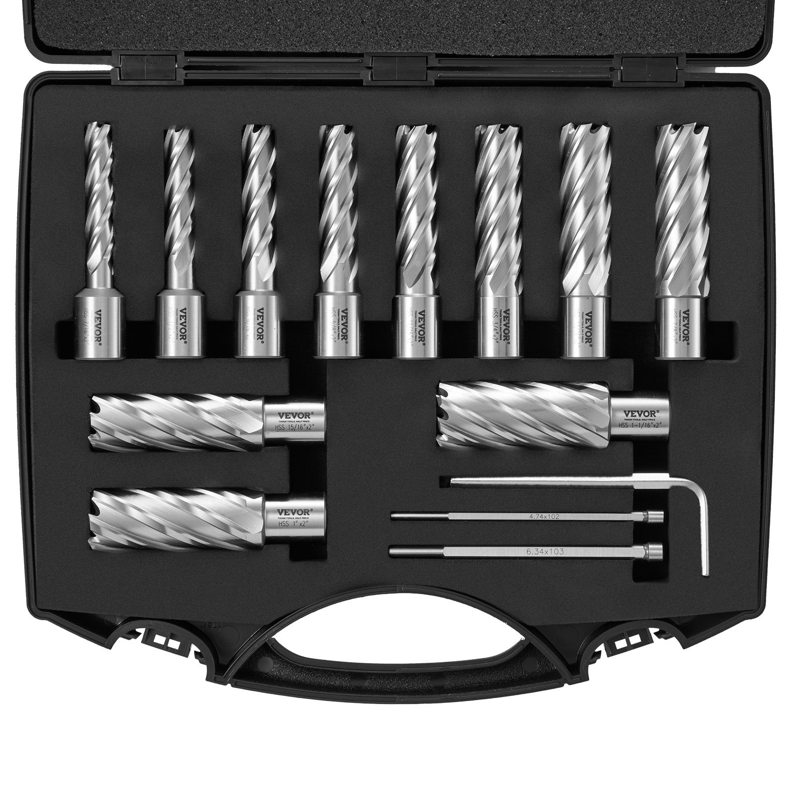 VEVOR Set di Punte per Svasatore 11 Pezzi Taglierina Anulare Accessori ...