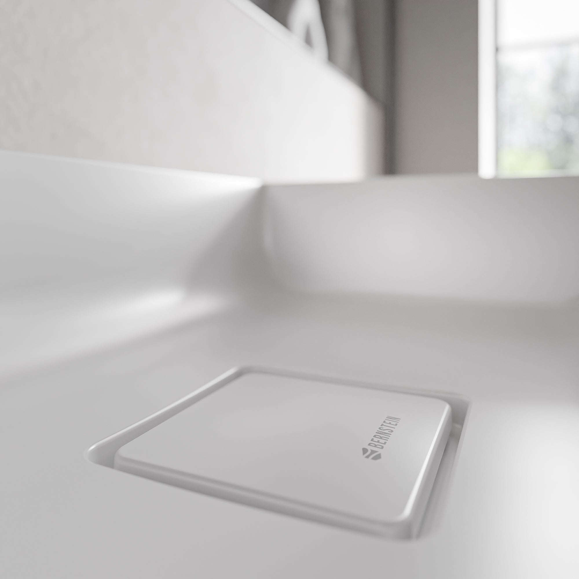 BERNSTEIN - Mueble lavabo doble suspendido MDF blanco mate, 2 senos ...