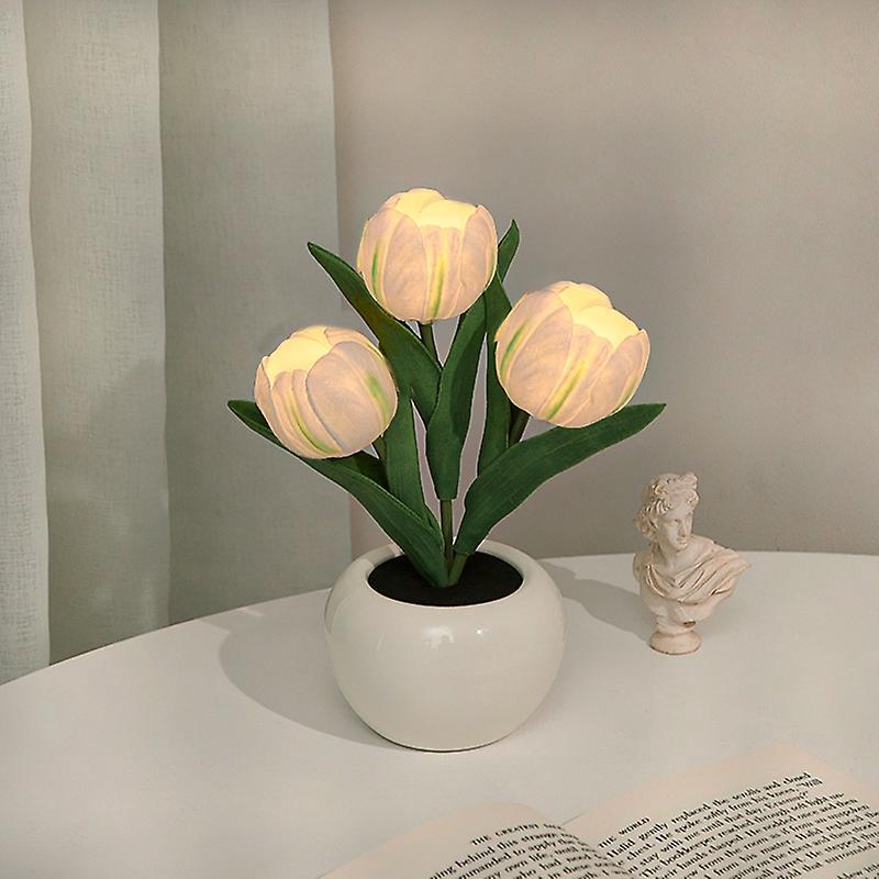 Lampe LED Tulipe Veilleuse Pour Décoration Intérieure Lampe De Table ...