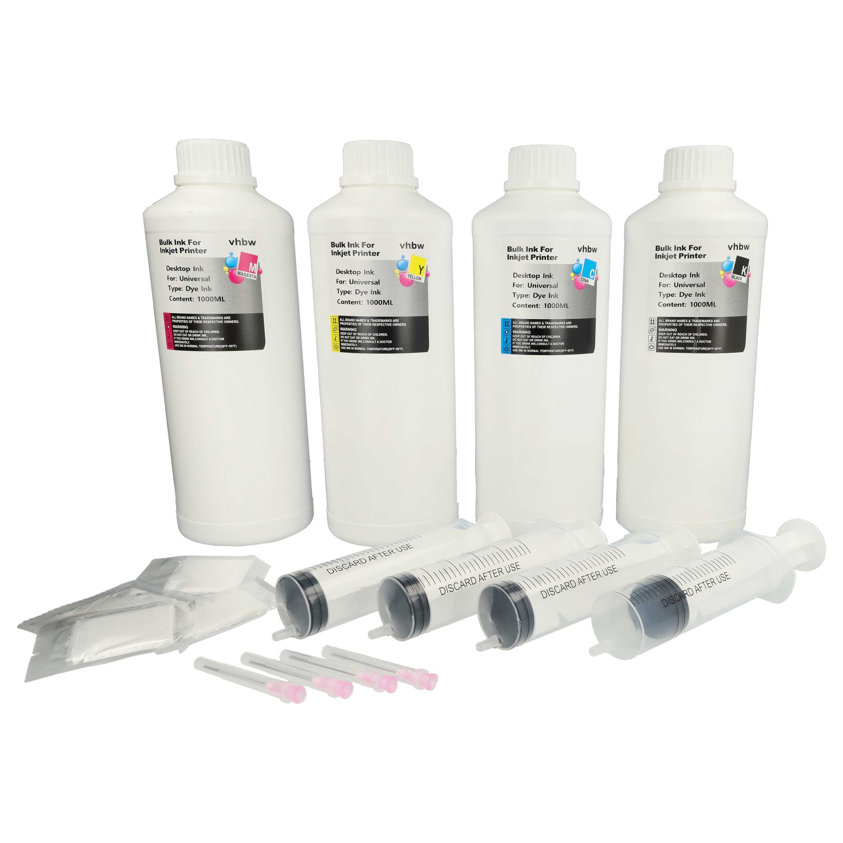 Vhbw 4x Encre de recharge pour imprimante - Kit de recharge dye cyan ...