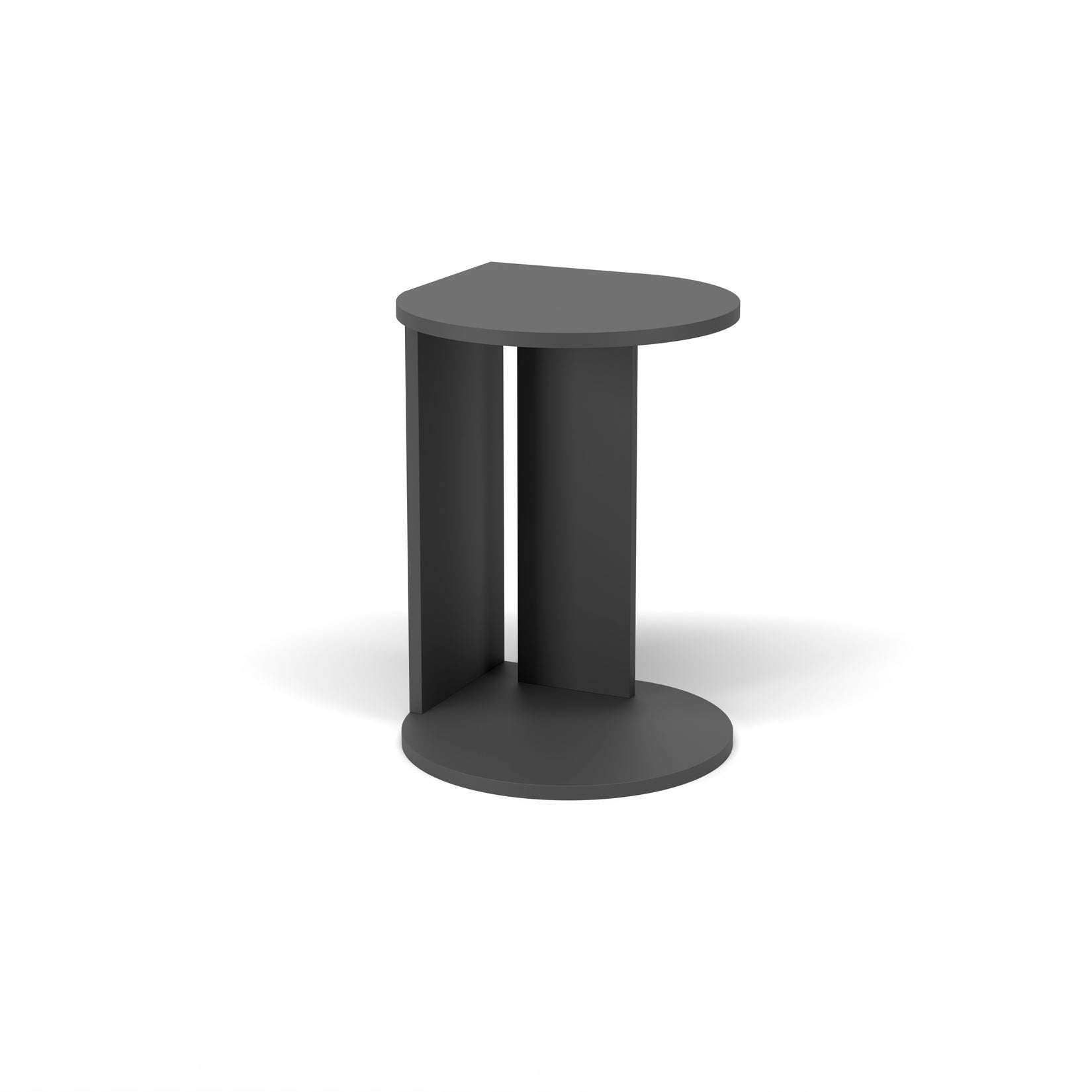Table d'appoint mélamine, modèle Trébol, coloris gris graphite | Leroy ...