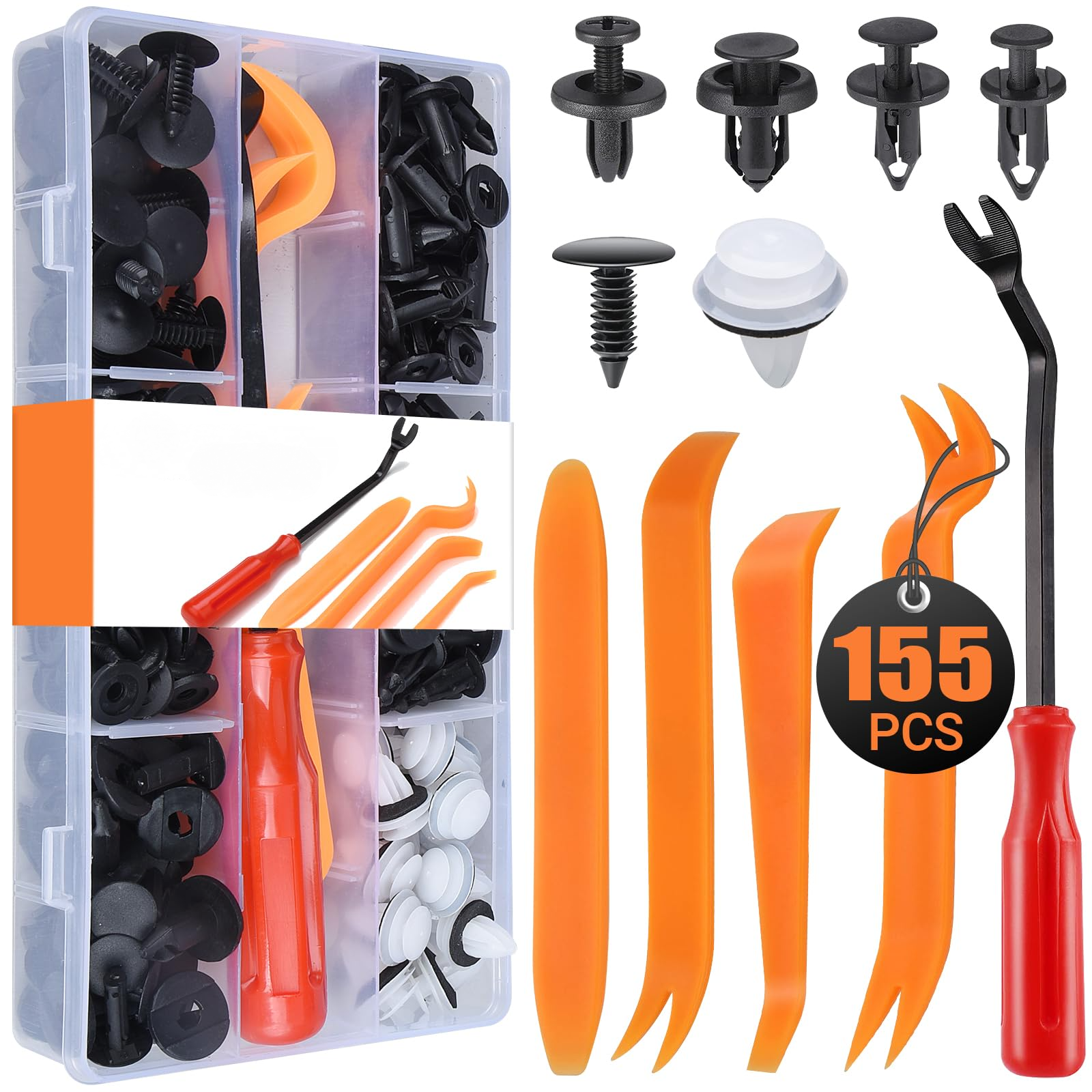 155pcs Clips de Fixation Voiture, Ensemble de Montage Plastique 6 ...