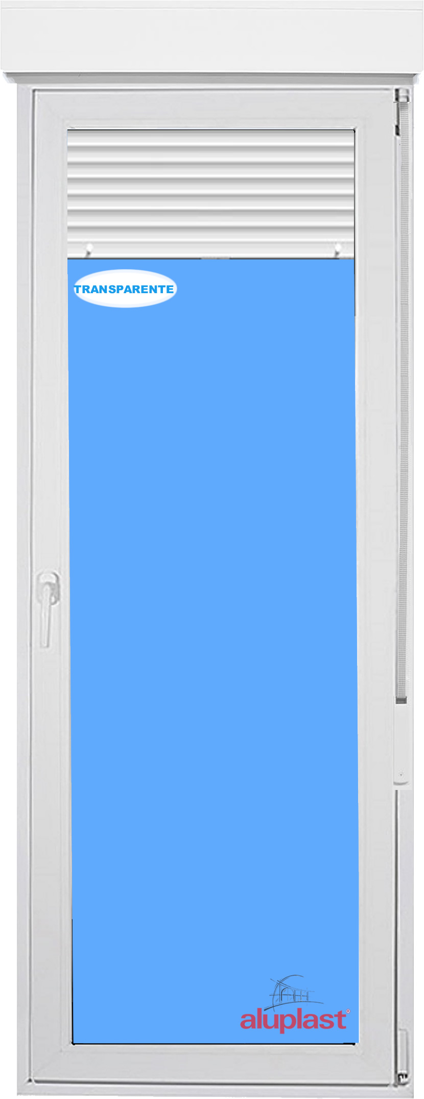 Puerta Balconera PVC 900x2285 Blanca Oscilobatiente Derecha con ...