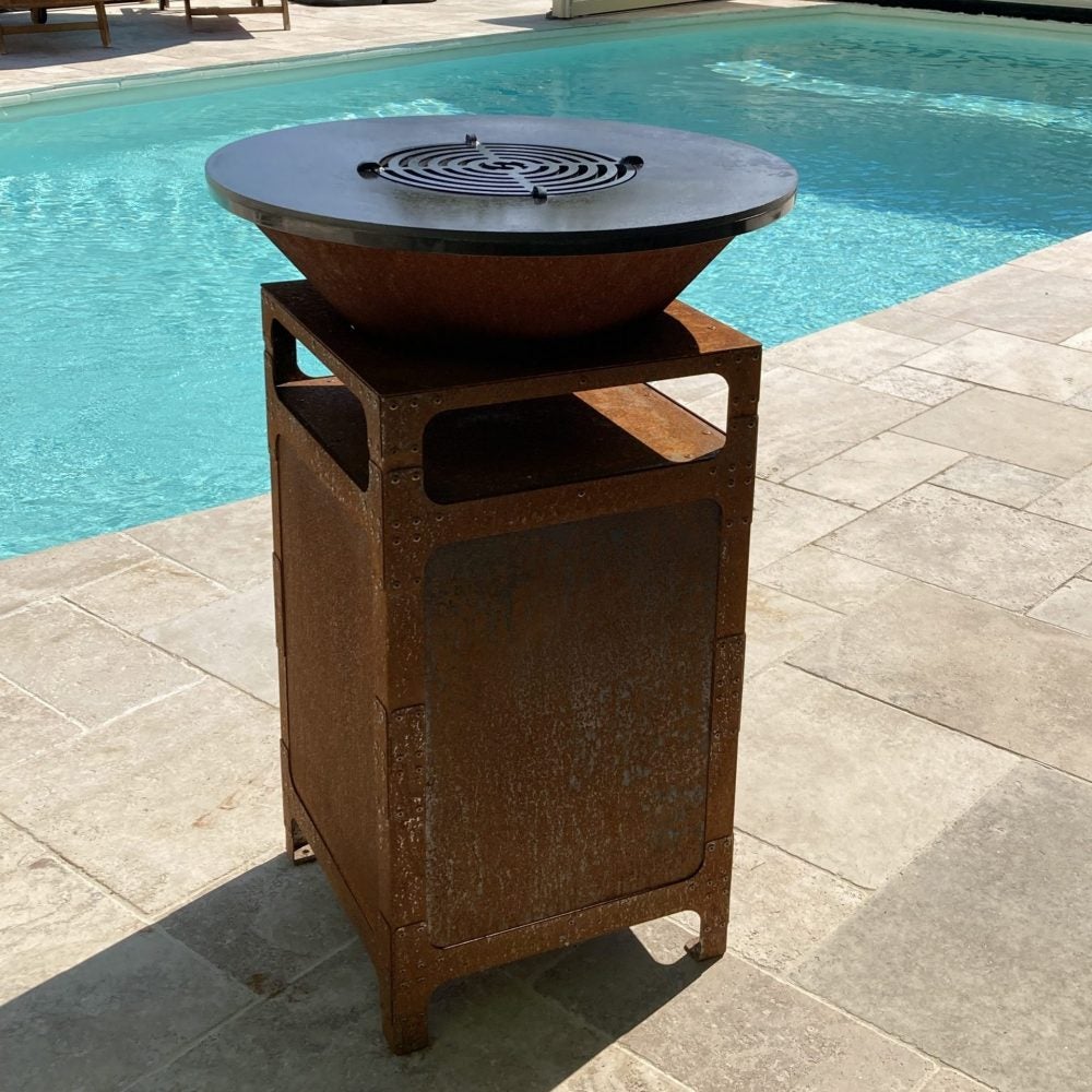 Brasero plancha en acier corten S600 | Leroy Merlin