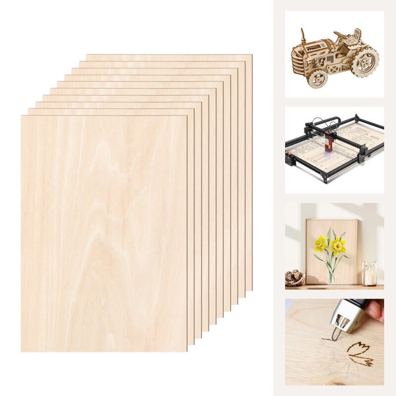 Panneau de Contreplaqué en Bois de hêtre - Creative Deco - A3 - 420 x ...