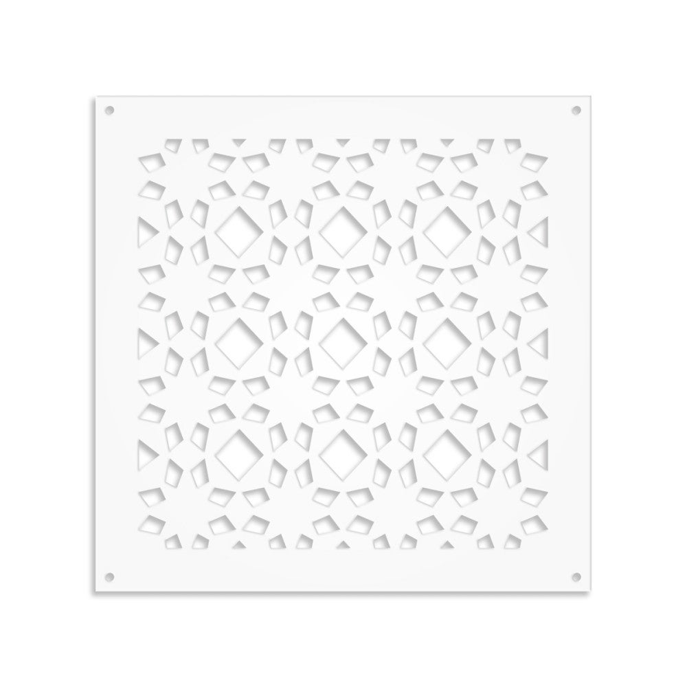 PSYCHEDELIC - Panneau PVC Perforé - Brise Soleil 98X98 CM BLANC ...