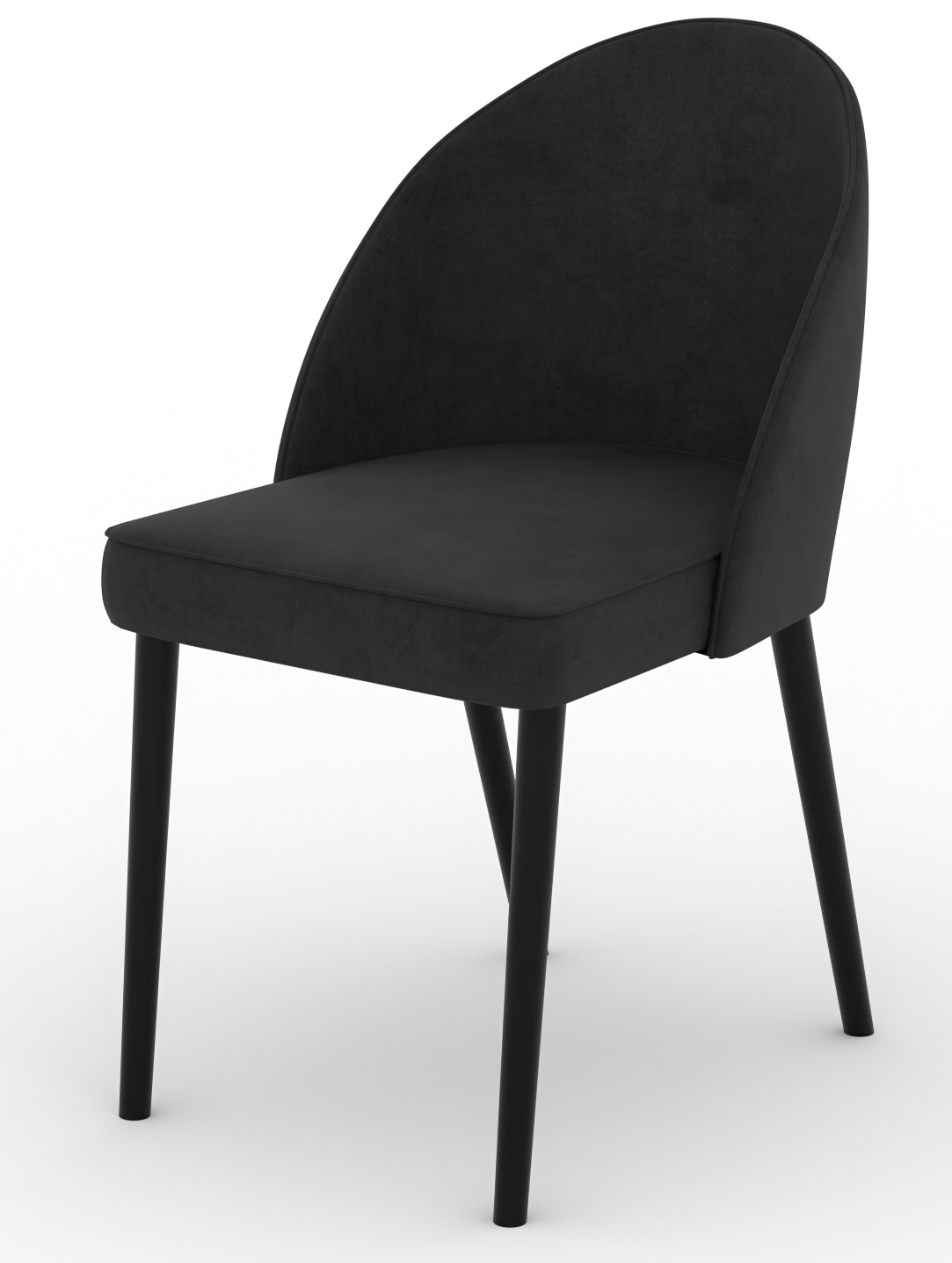 Chaise moderne en bois noir de hêtre et tissu au choix Luna-Tissu 27123 ...
