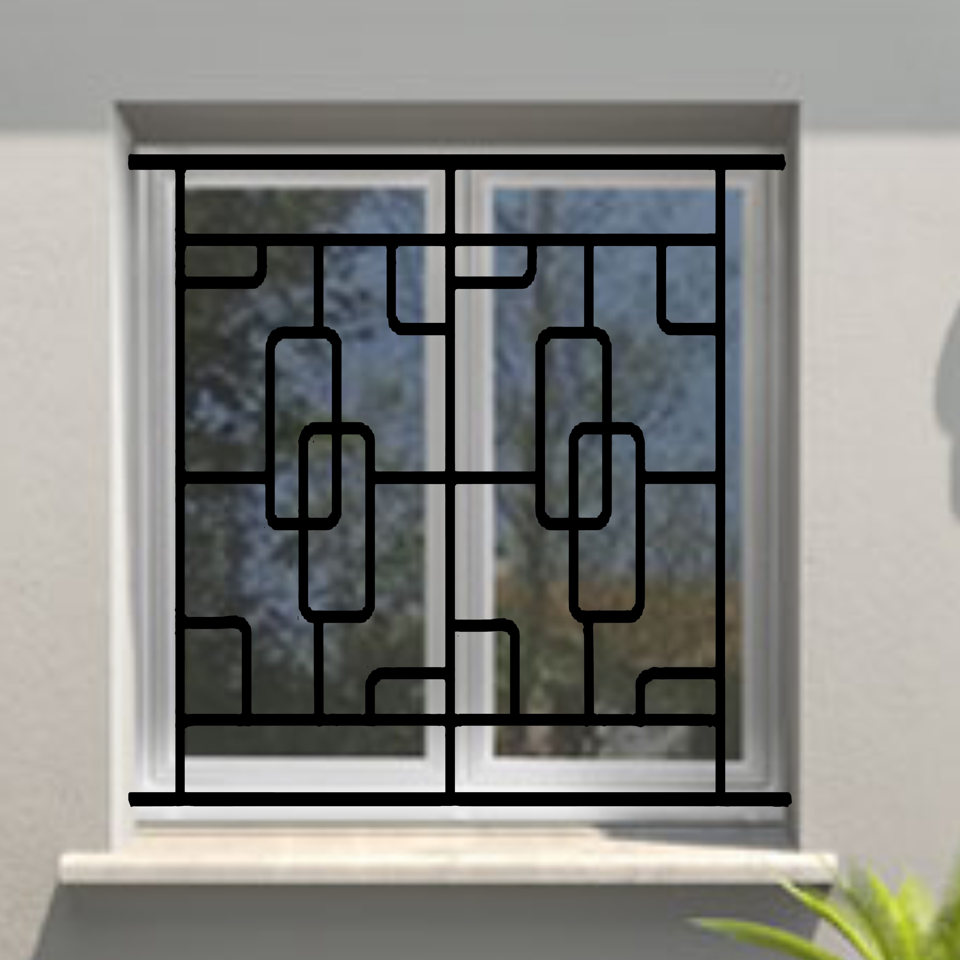 Grille de Defense Structural pour Fenetre H= 105 cm x L= 140 cm (côte ...