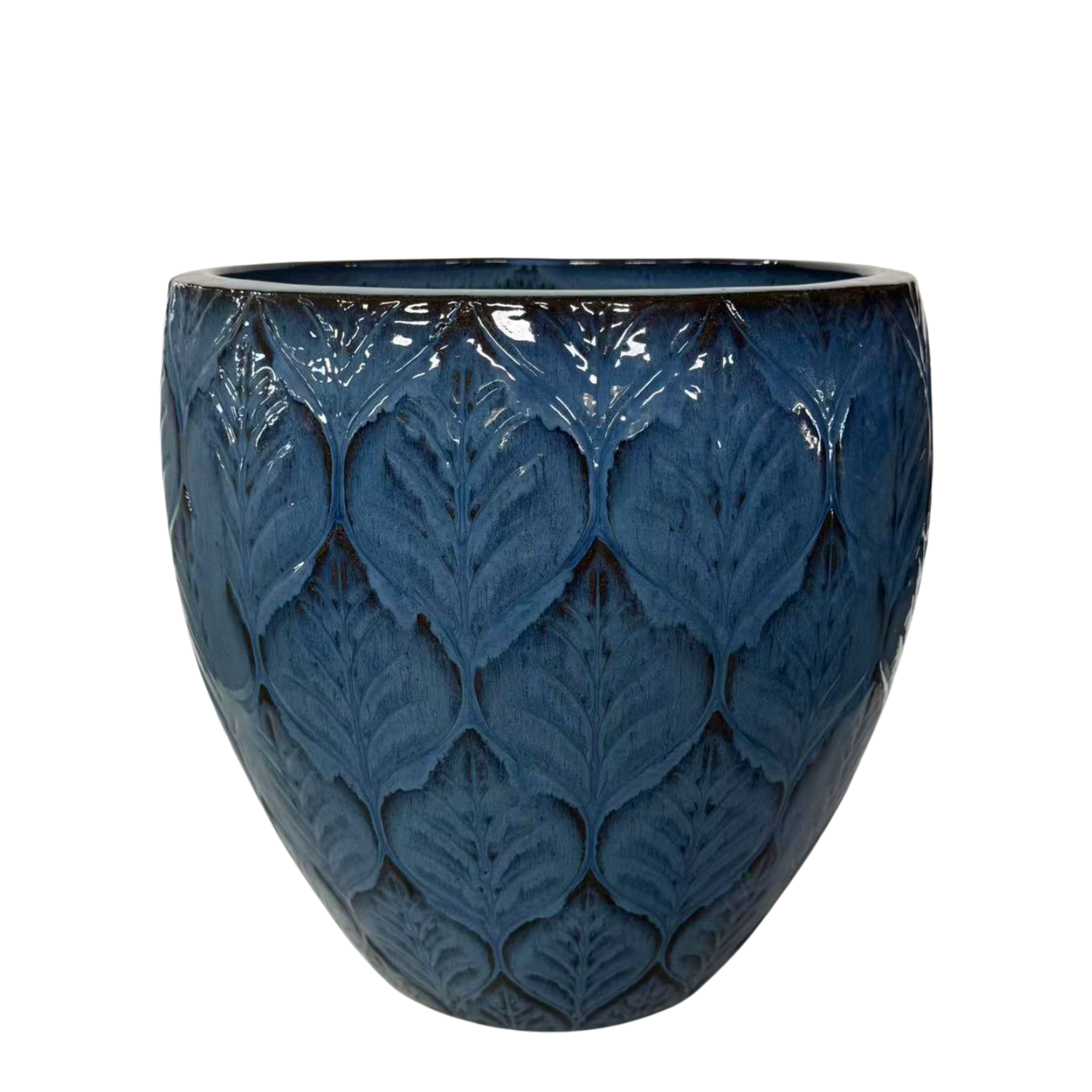 Pot grande taille d'extérieur ARTEMIS 29x29cm bleu antique, fait main ...