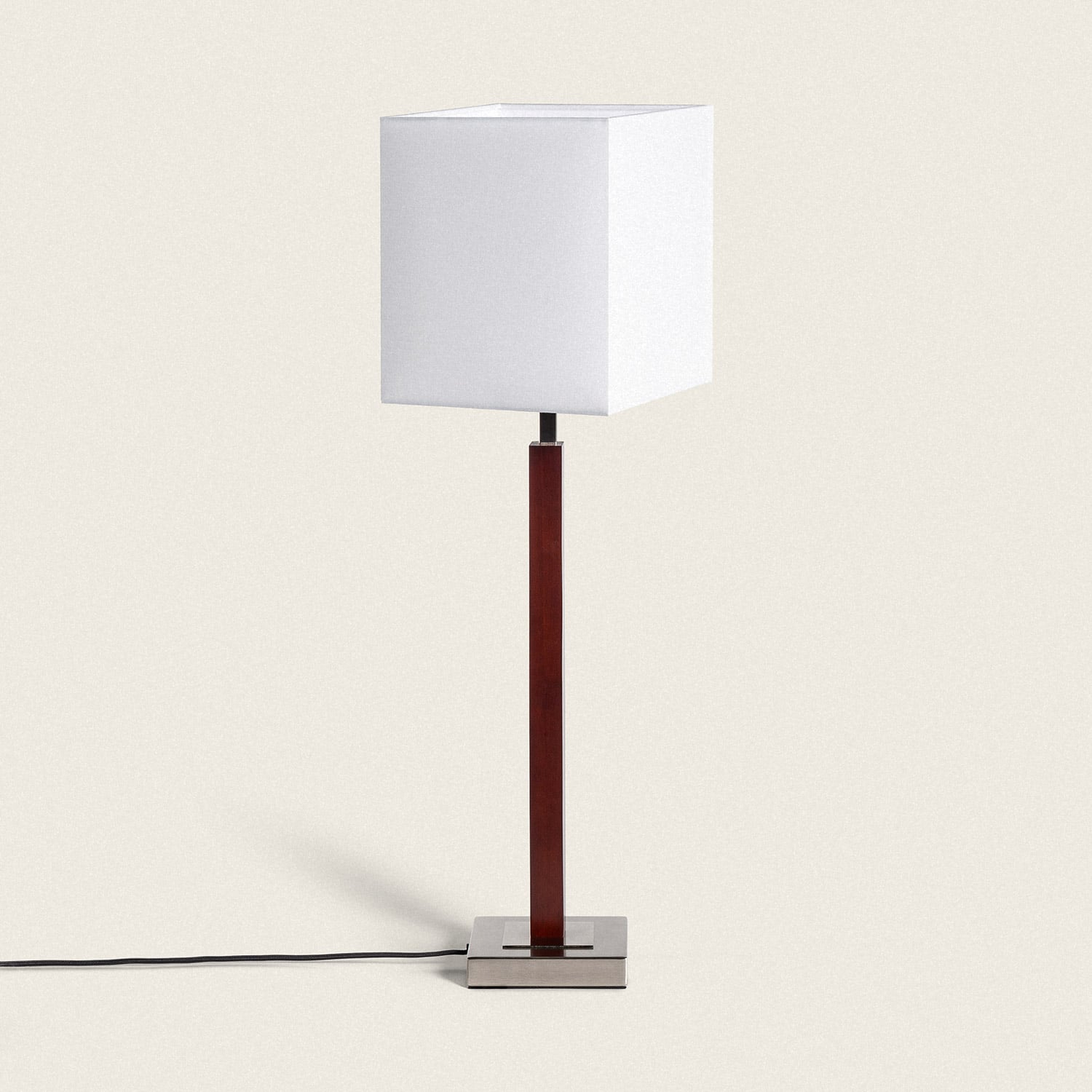 Lámpara de Mesa Madera y Metal Lizza, Blanco, Madera,Metal, E27, IP20 ...