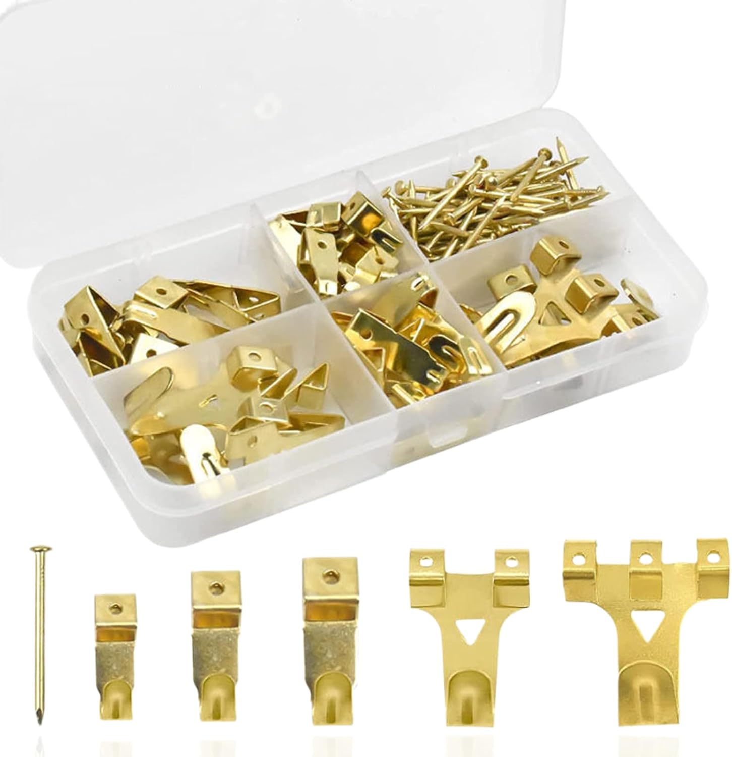 130 Pièces Crochet pour Cadre Photo, Crochet Mural Metal, Kit de ...