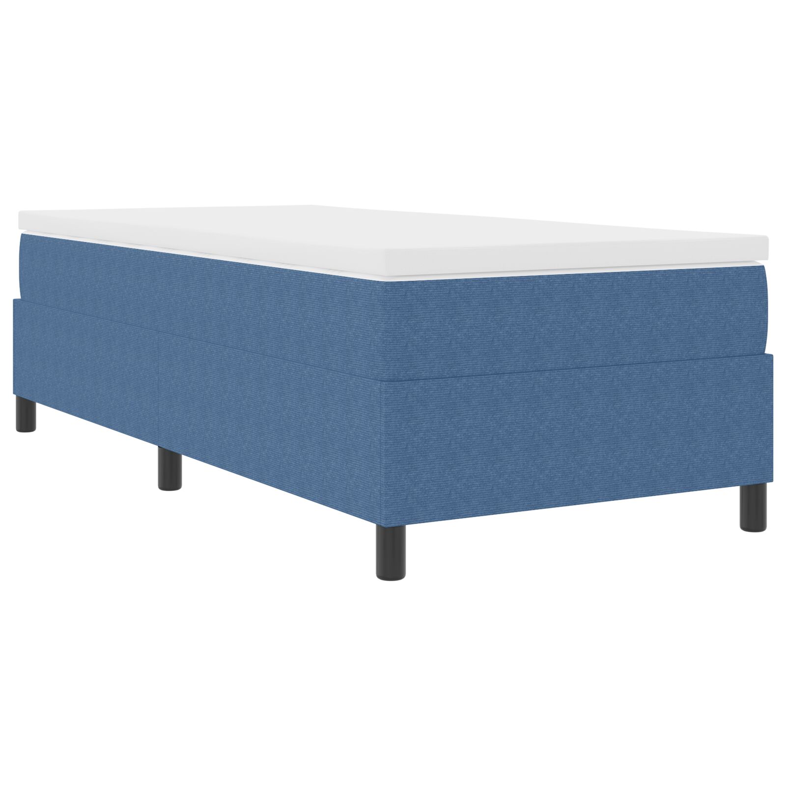 Lit simple，Lit adulte，Lit Box Spring Bleu 90x200 cm Tissu en velours ...