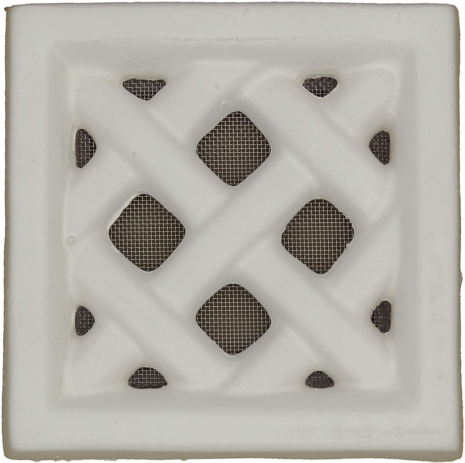 Grille d'aération Claustra terre cuite - 13x13 cm (Blanc) | Leroy Merlin