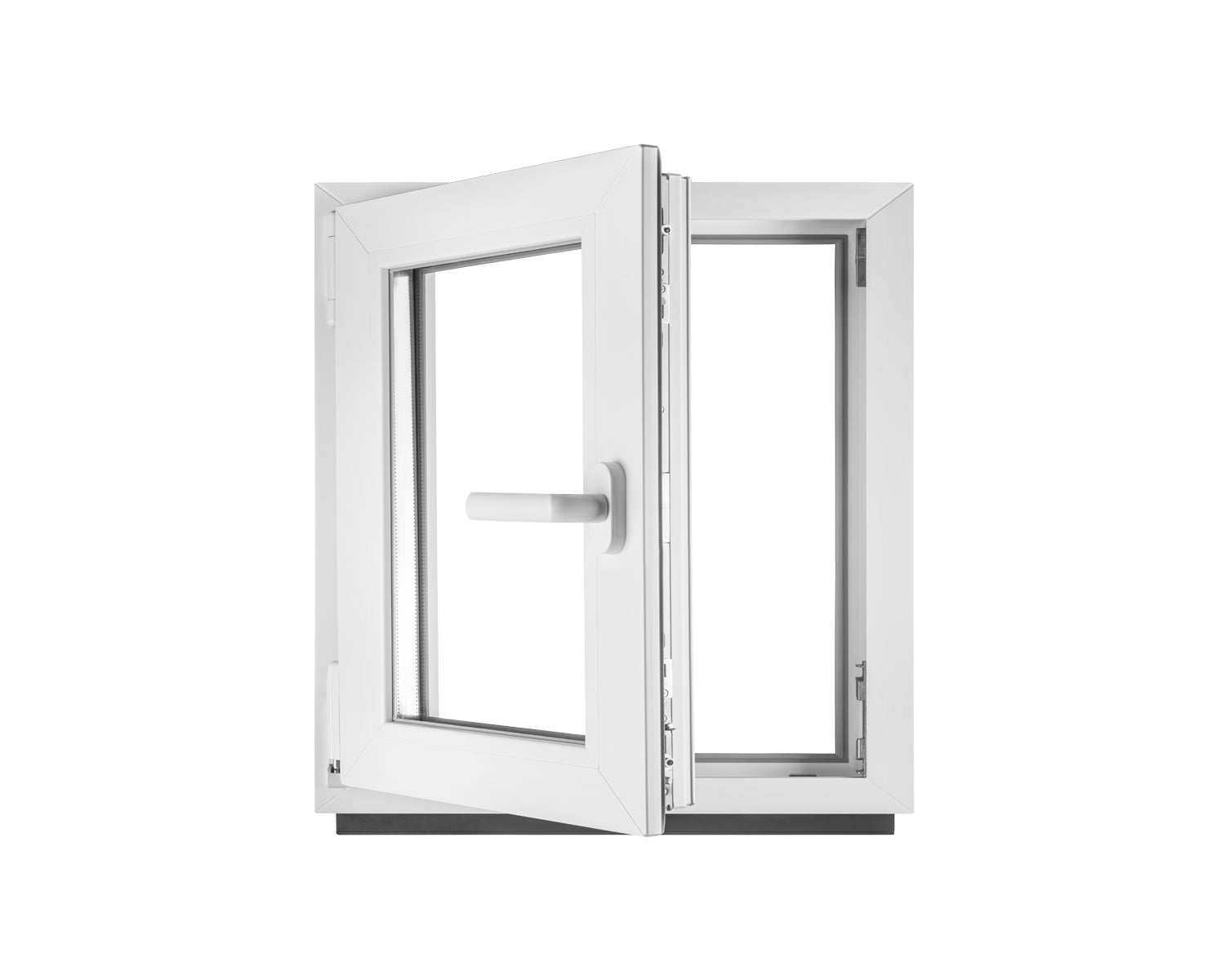 BauPlaza - Fenêtre PVC 115 x 115 cm d'ouverture Gauche double vitrage ...