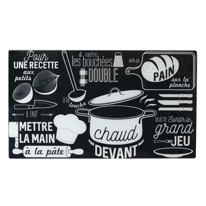 Paris Prix - Cache Plaque De Cuisson "chaud" 30x52cm Noir | Leroy Merlin