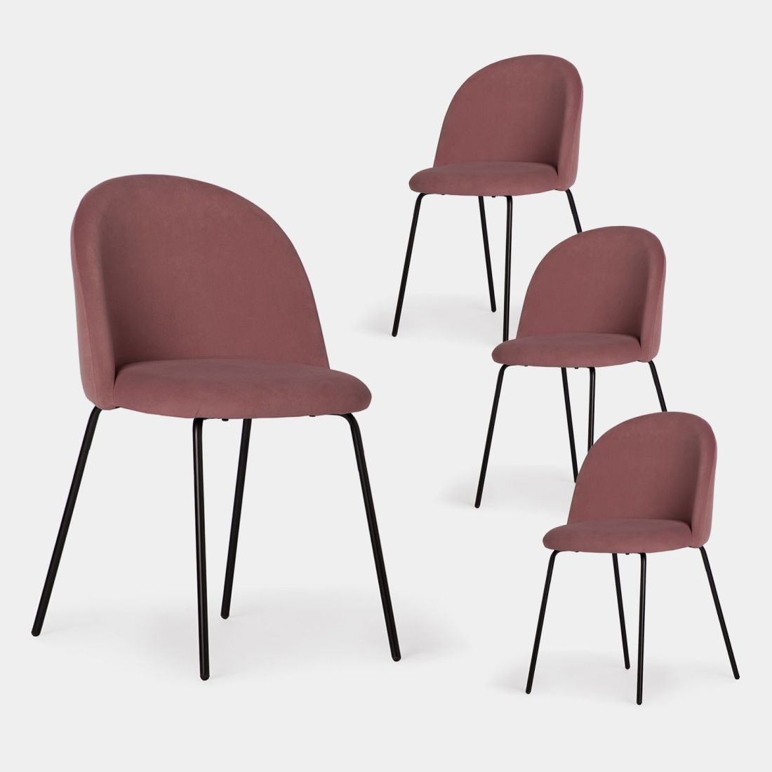 Packs 4 sillas Rosa 49 x 81 cm | Leroy Merlin